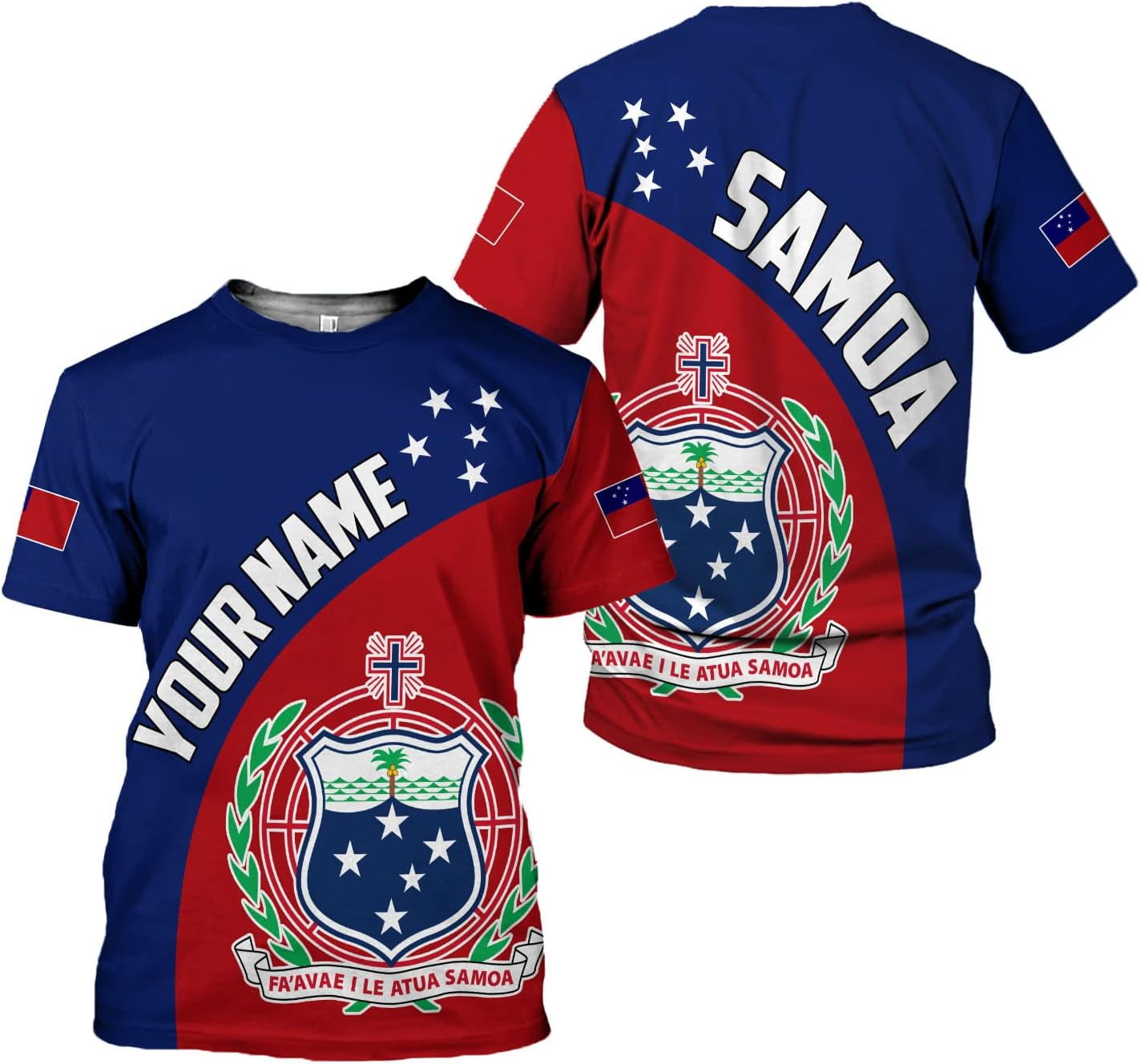 Custom Samoa Shirt for Men Samoa Island Polynesian Samoan T-Shirt ...