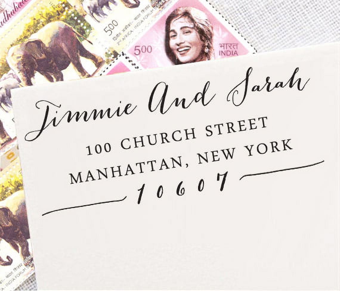 Custom Save The Date Wedding Invitation Rubber Stamp Personalized ...