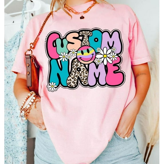 Custom School Name T-shirt, Custom Text T-shirt, Custom Name T-shirt ...