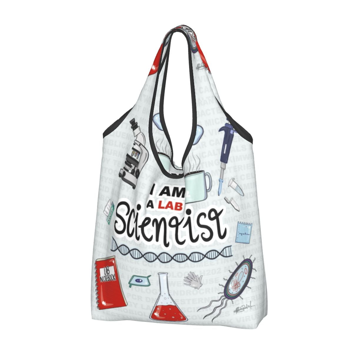 Custom Science Chemistry Cell WBC Shopping Bags Portable Big Capacity ...