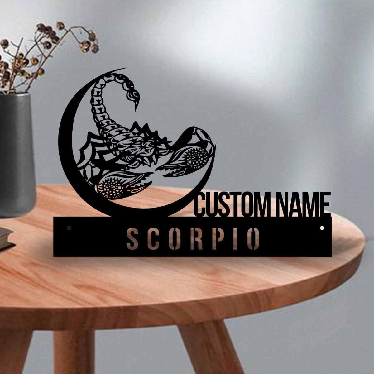 Custom Scorpio Desk Name Plate Wedge,Personalized Zodiac Horoscope ...
