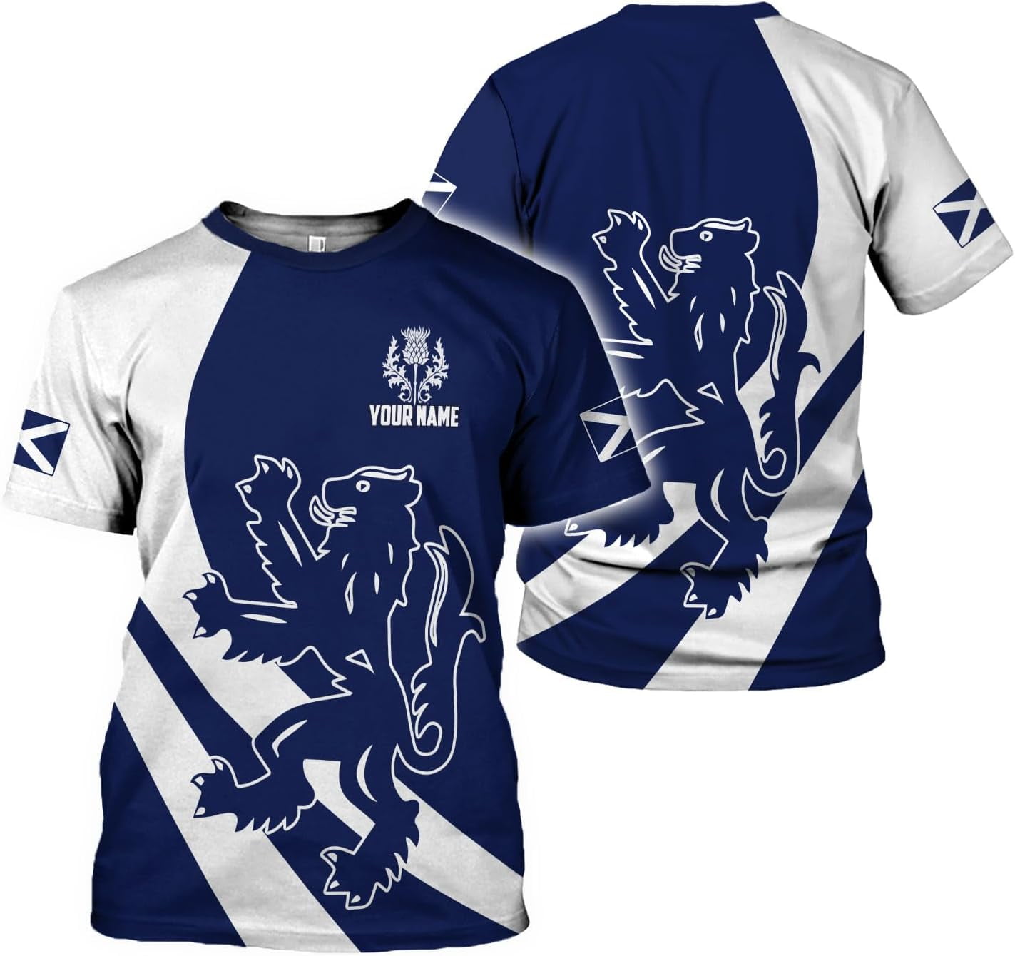 Custom Scotland Shirts for Men Scottish Rampant Lion Scotland Coat of ...