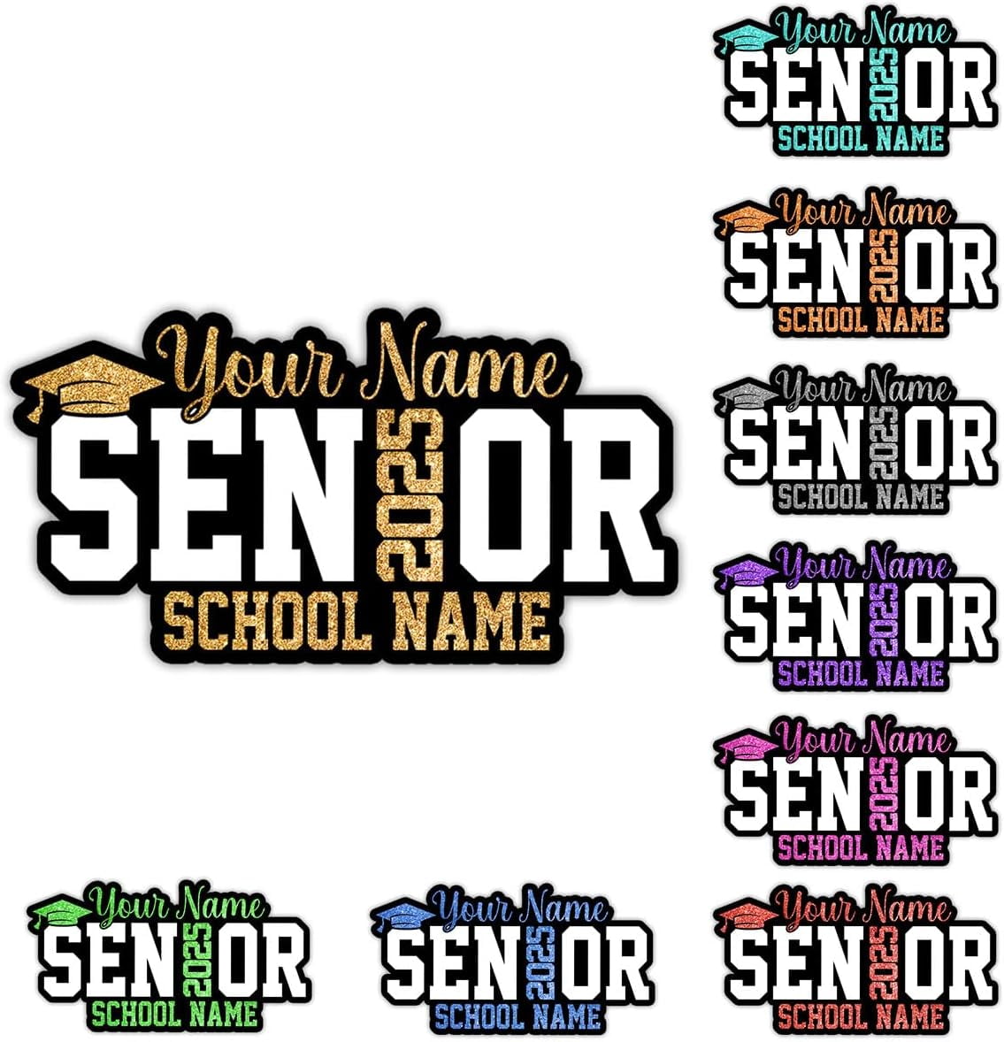 Custom Senior 2025 Stickers, Class of 2025 Vinyl Sticker, Grad 2025 ...