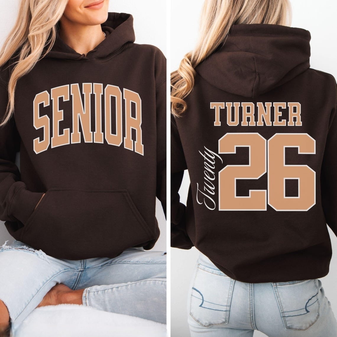 Custom Senior 2026 Hoodie, Personalized Graduation Sweatshirt, Trendy ...