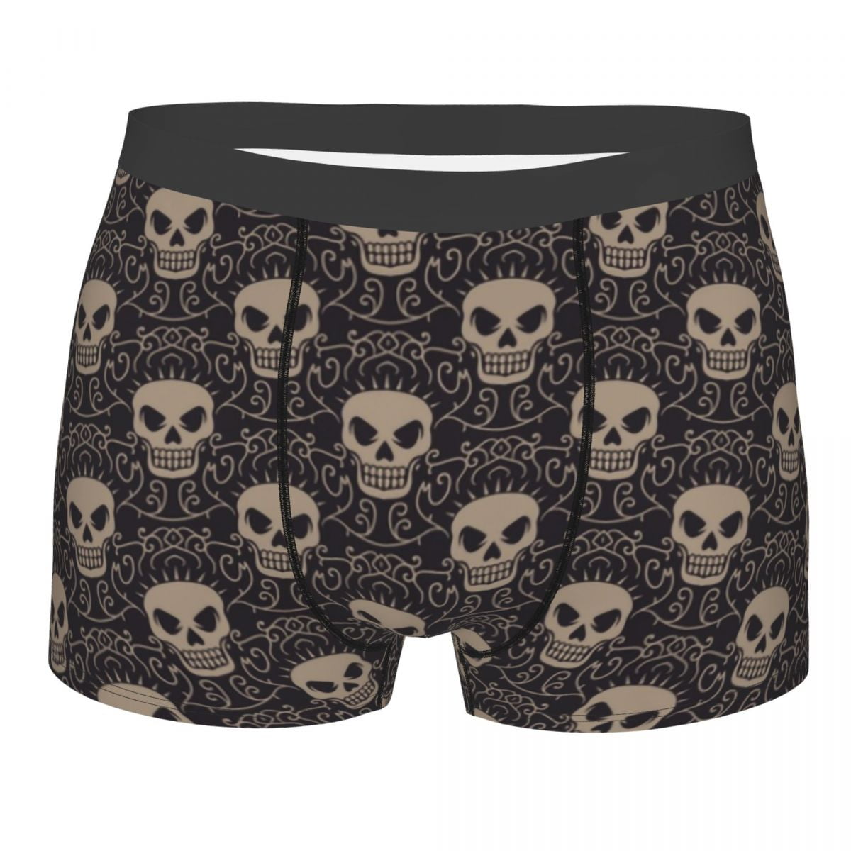 Custom Sexy Gothic Skeleton Death Skull Boxers Shorts Panties Men's ...