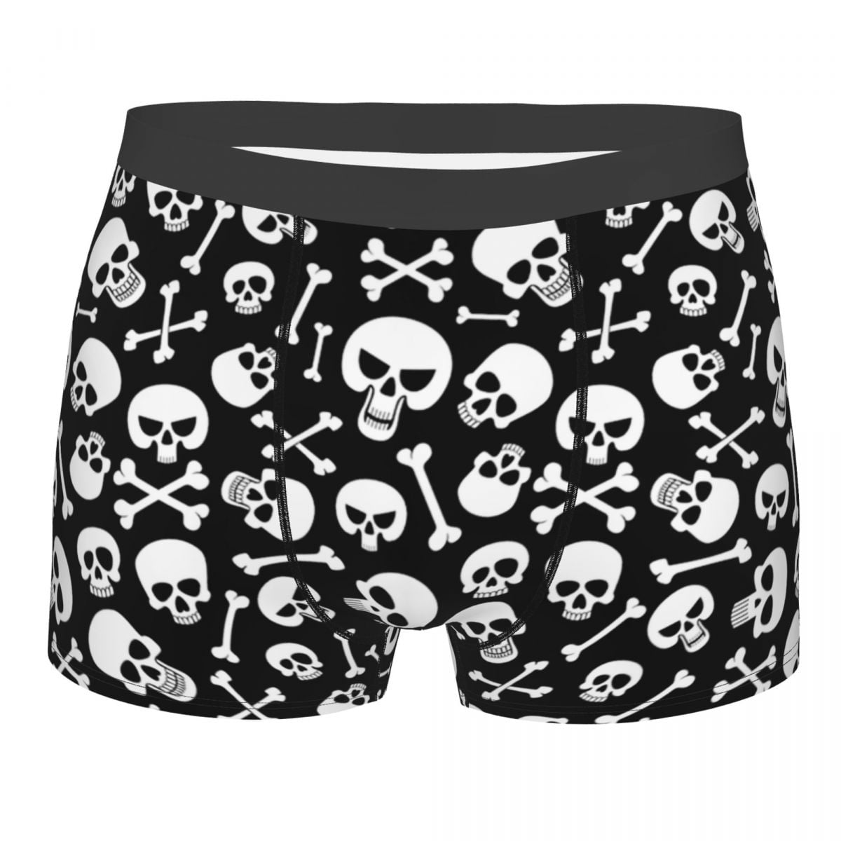 Custom Sexy Gothic Skeleton Death Skull Boxers Shorts Panties Men's ...