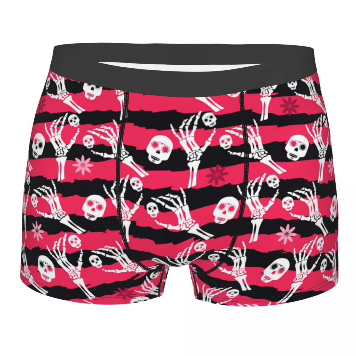 Custom Sexy Gothic Skeleton Death Skull Boxers Shorts Panties Men's ...
