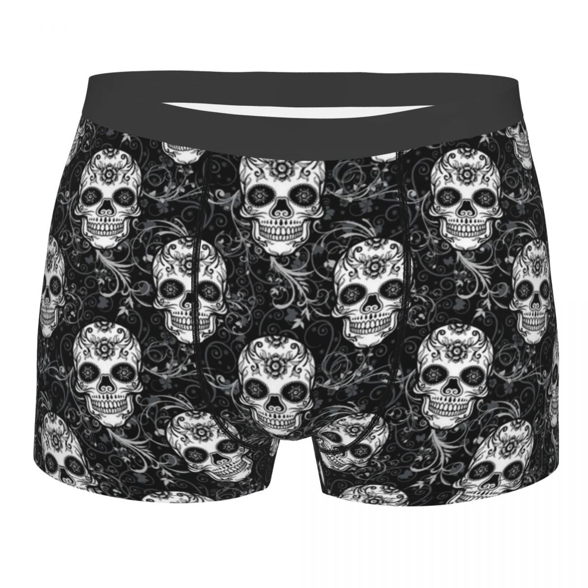 Custom Sexy Gothic Skeleton Death Skull Boxers Shorts Panties Men's ...