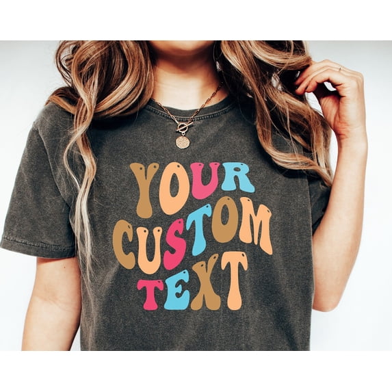 Custom Shirt Retro Font Custom Wavy Text ShirtCustom Shirts ...