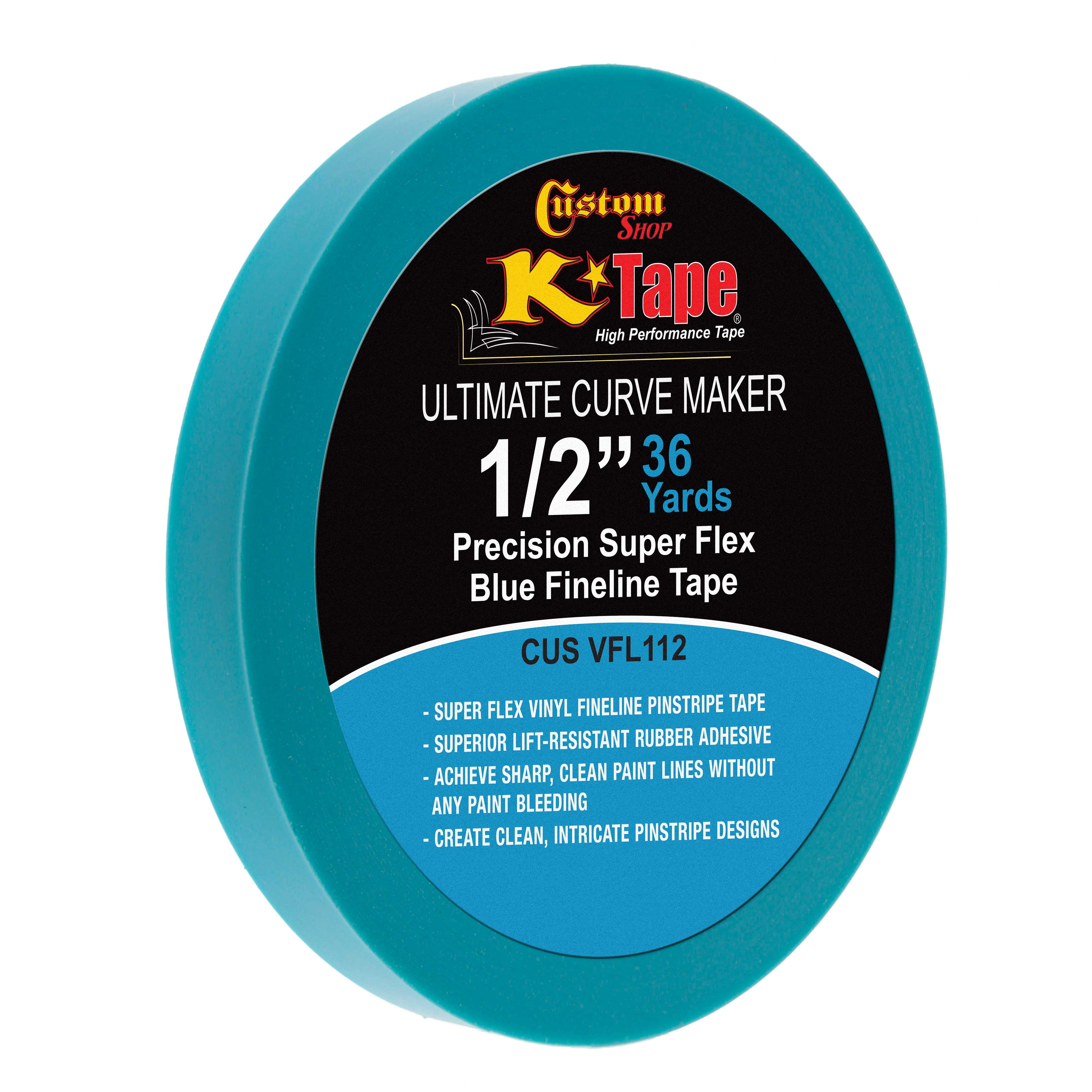 Custom Shop – 1/2” Precision Super Flex Blue Fineline Tape – Ultimate ...
