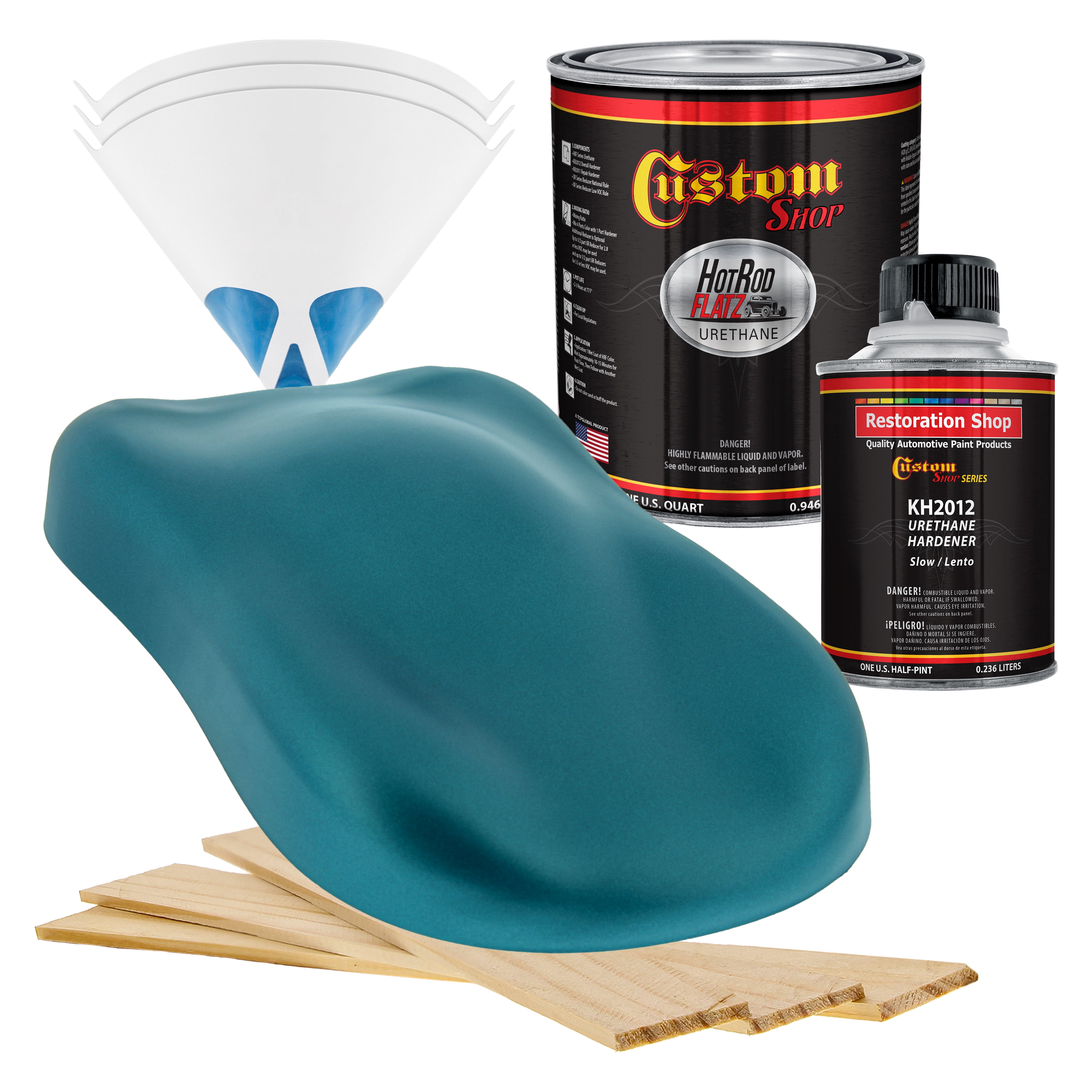 Custom Shop - Aquamarine Firemist - Hot Rod Flatz Flat Matte Satin ...