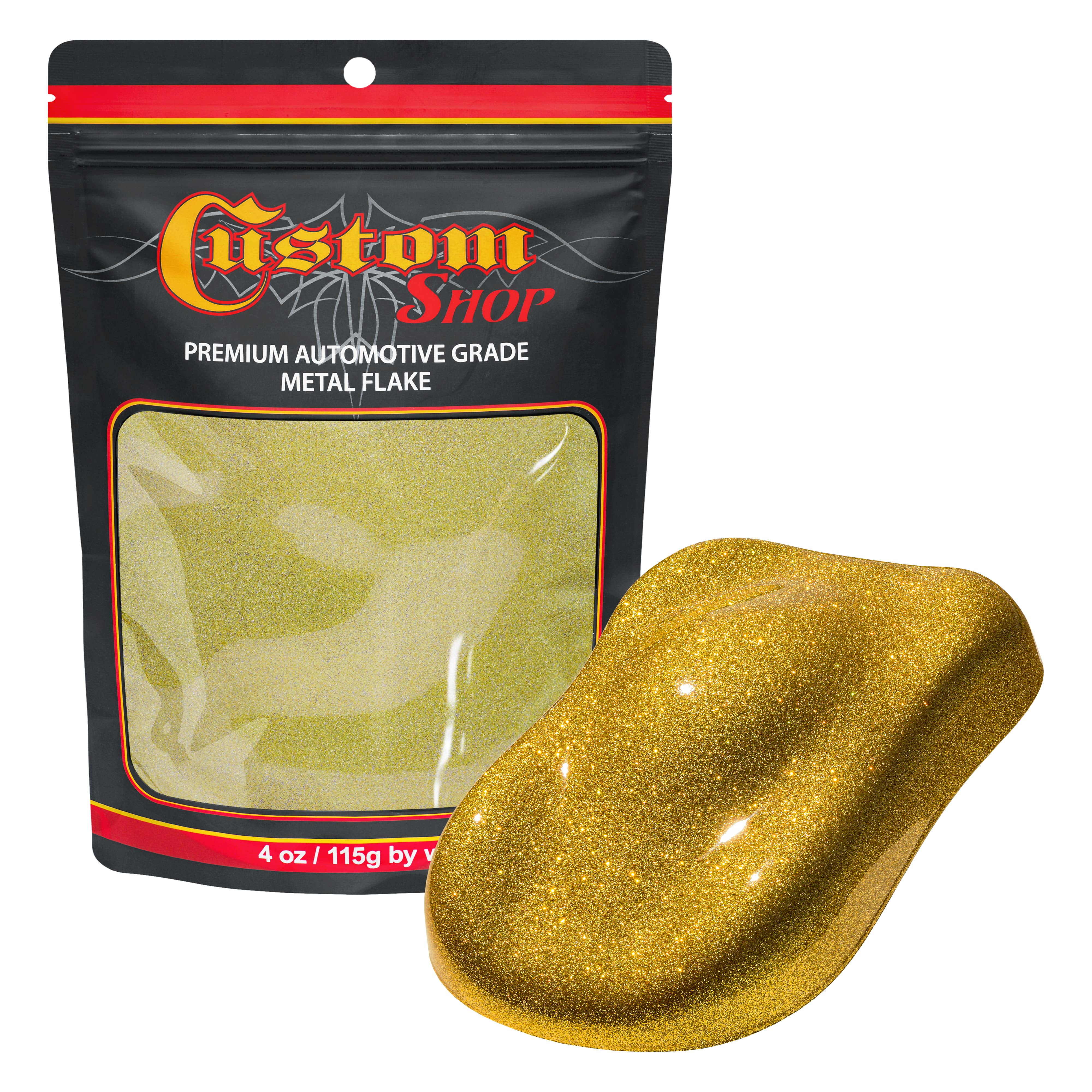 Custom Shop - Brilliant Gold - 4-ounces of Medium Metal Flake .008" 200 ...