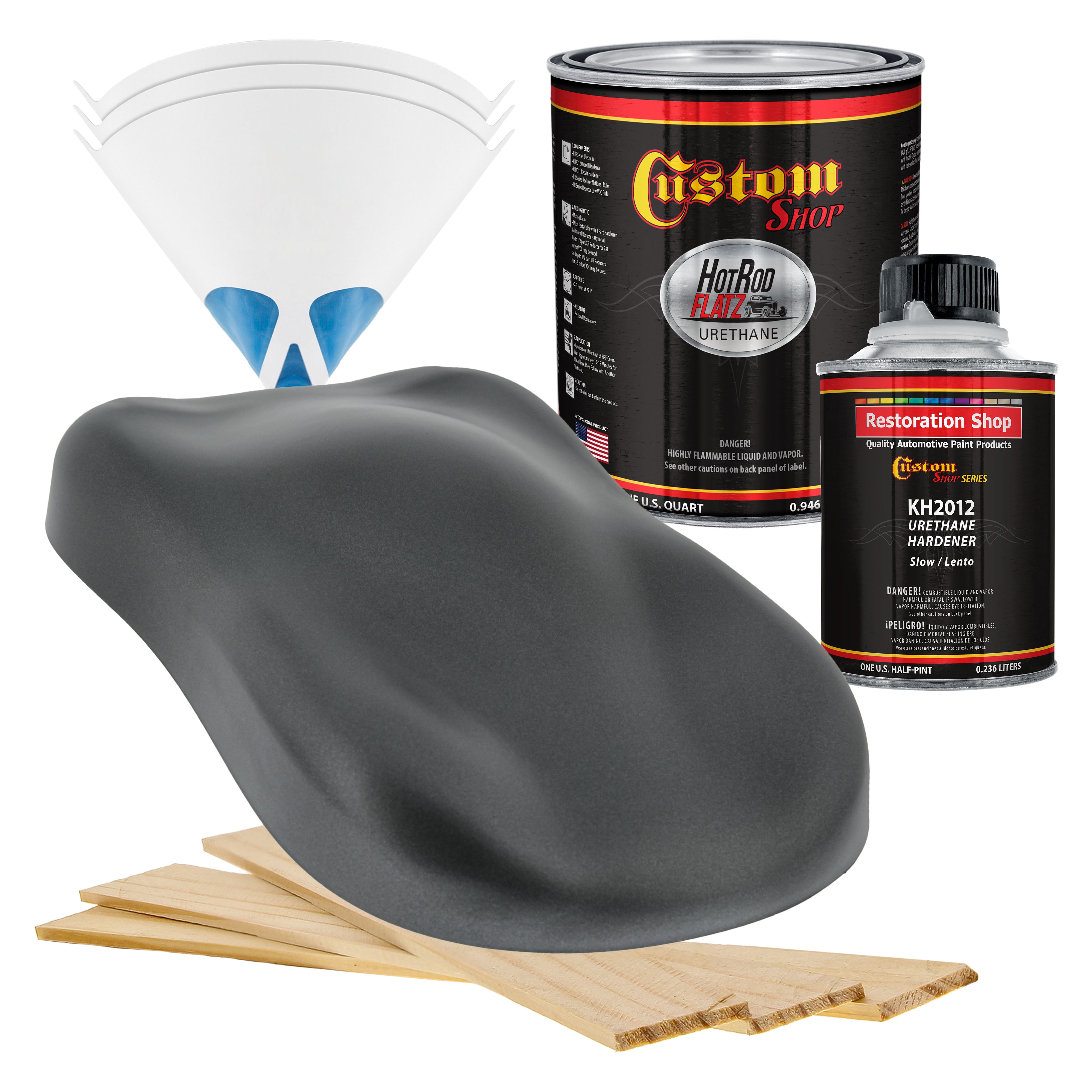 Custom Shop - Charcoal Gray Firemist - Hot Rod Flatz Flat Matte Satin ...