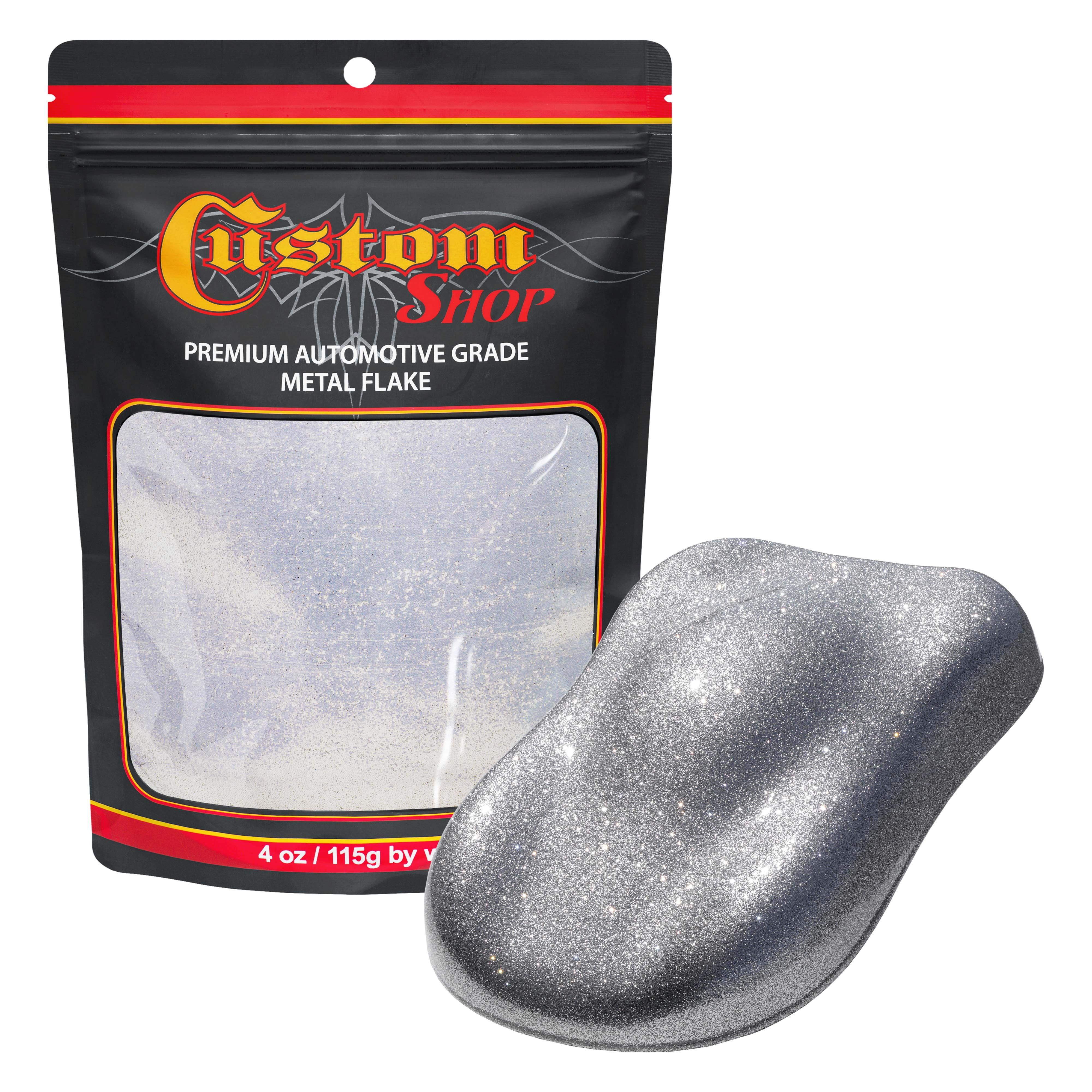 Custom Shop - Chrome Silver - 4-ounces of Standard Metal Flake .015 ...