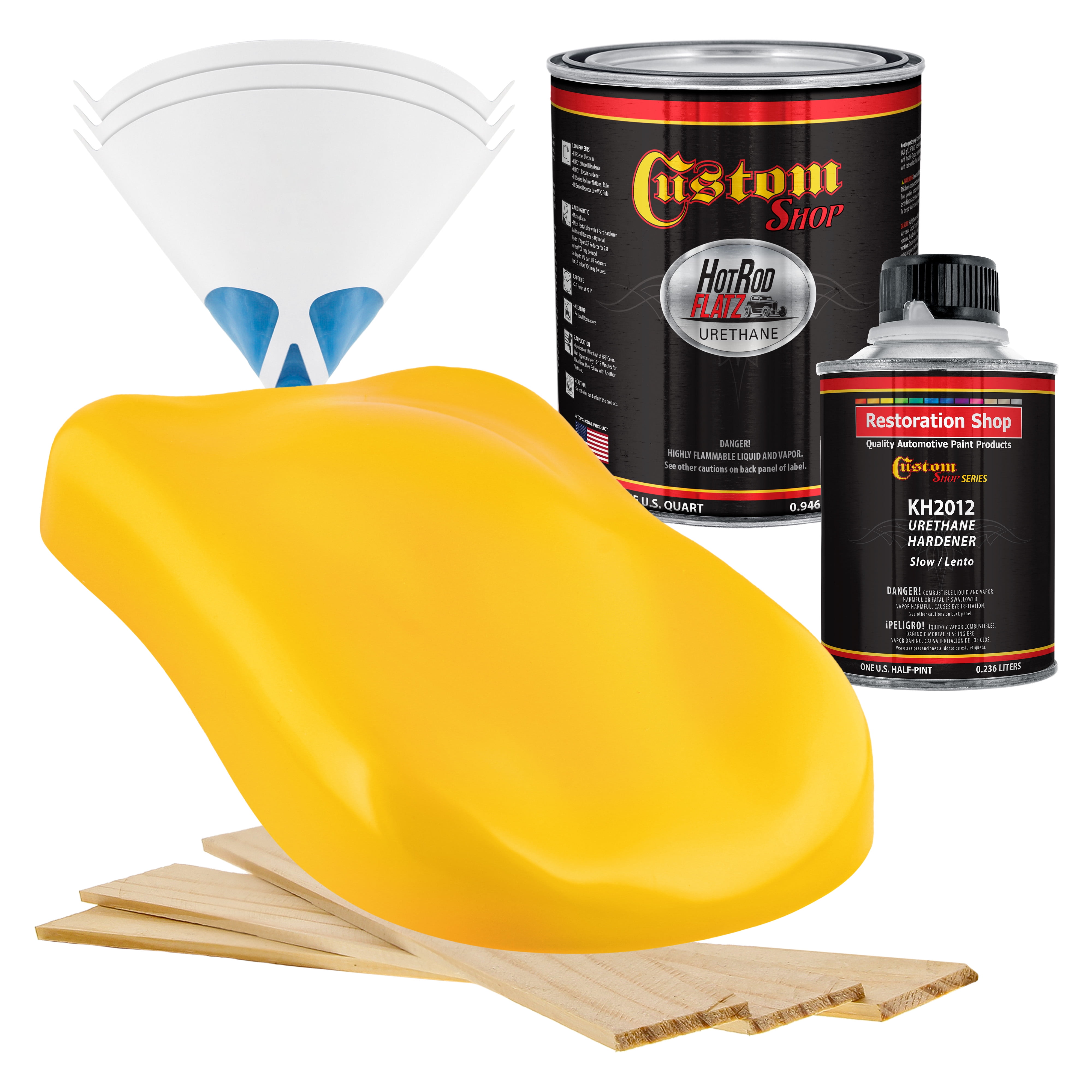 Custom Shop - Citrus Yellow - Hot Rod Flatz Flat Matte Satin Urethane ...