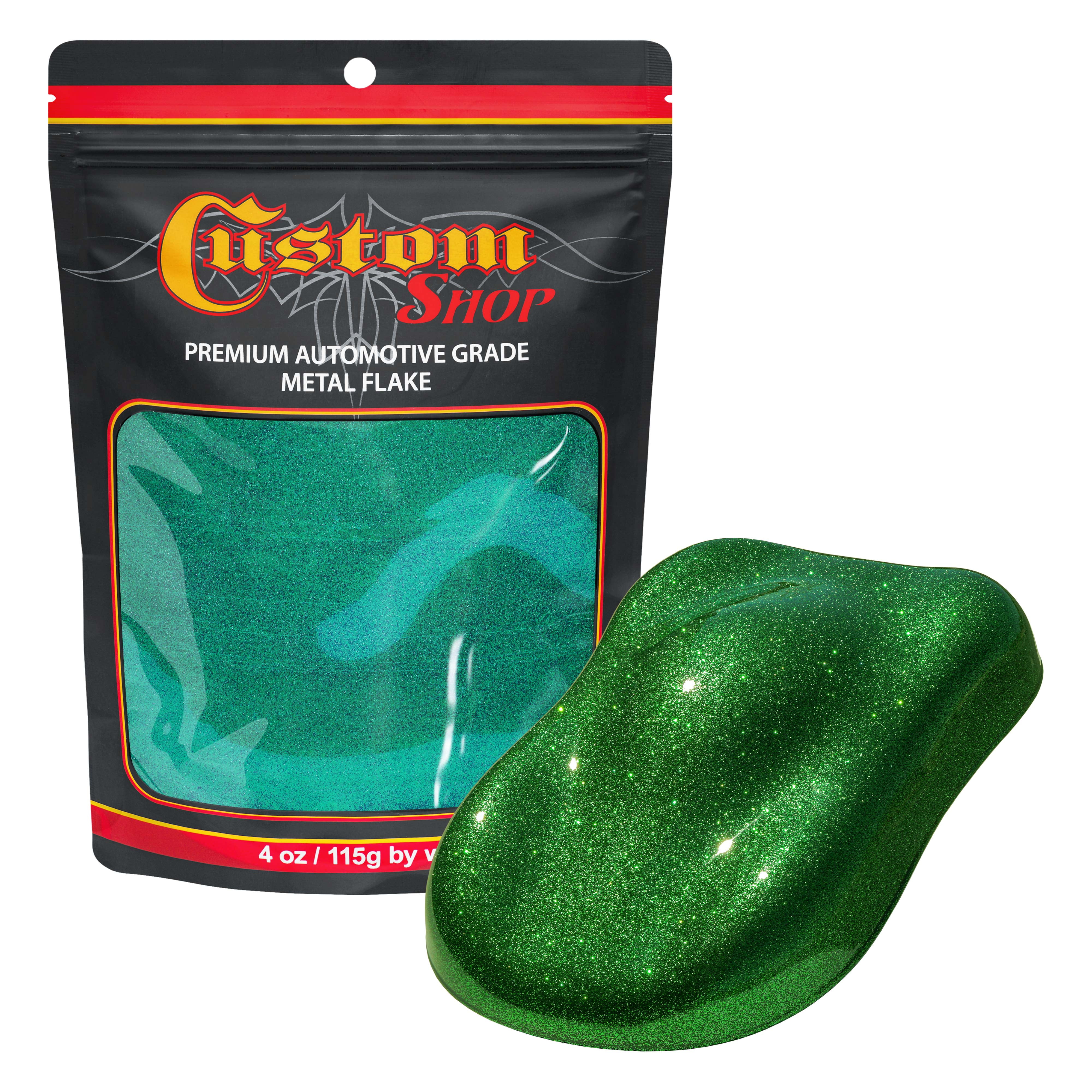 Custom Shop - Emerald Green - 4-ounces of Micro Metal Flake .004" 100 ...