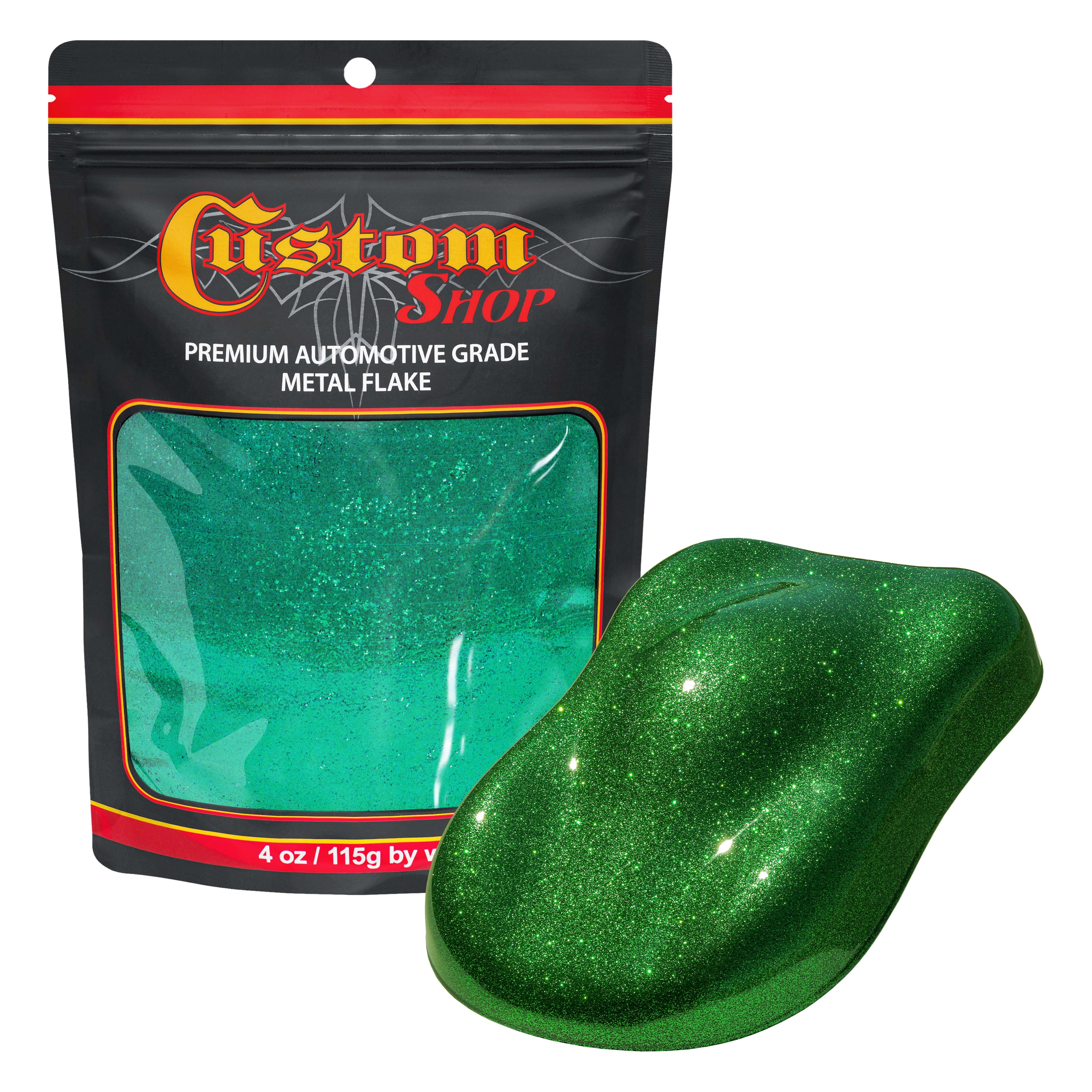 Custom Shop - Emerald Green - 4-ounces of Standard Metal Flake .015 ...