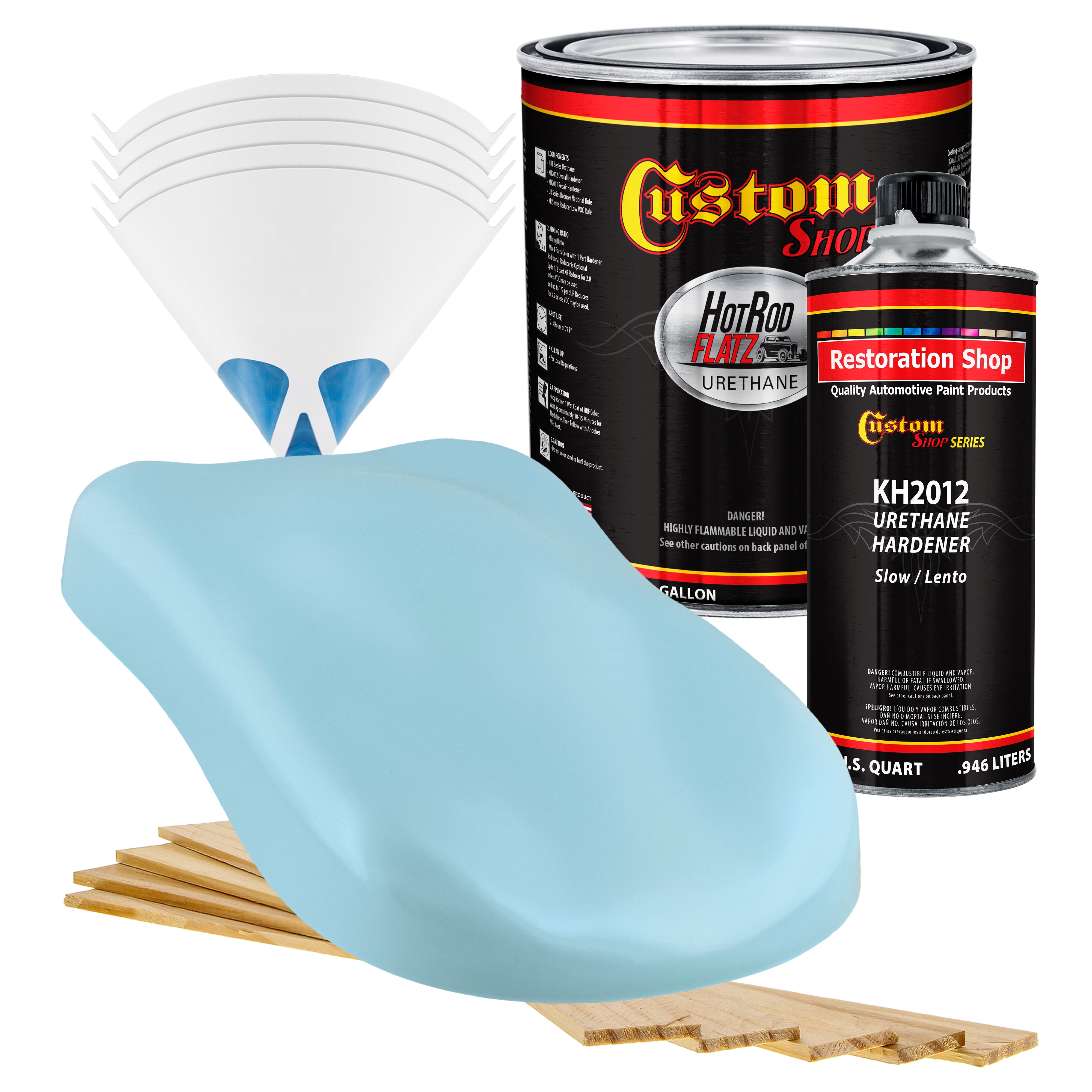 Custom Shop - Glacier Blue - Hot Rod Flatz Flat Matte Satin Urethane ...