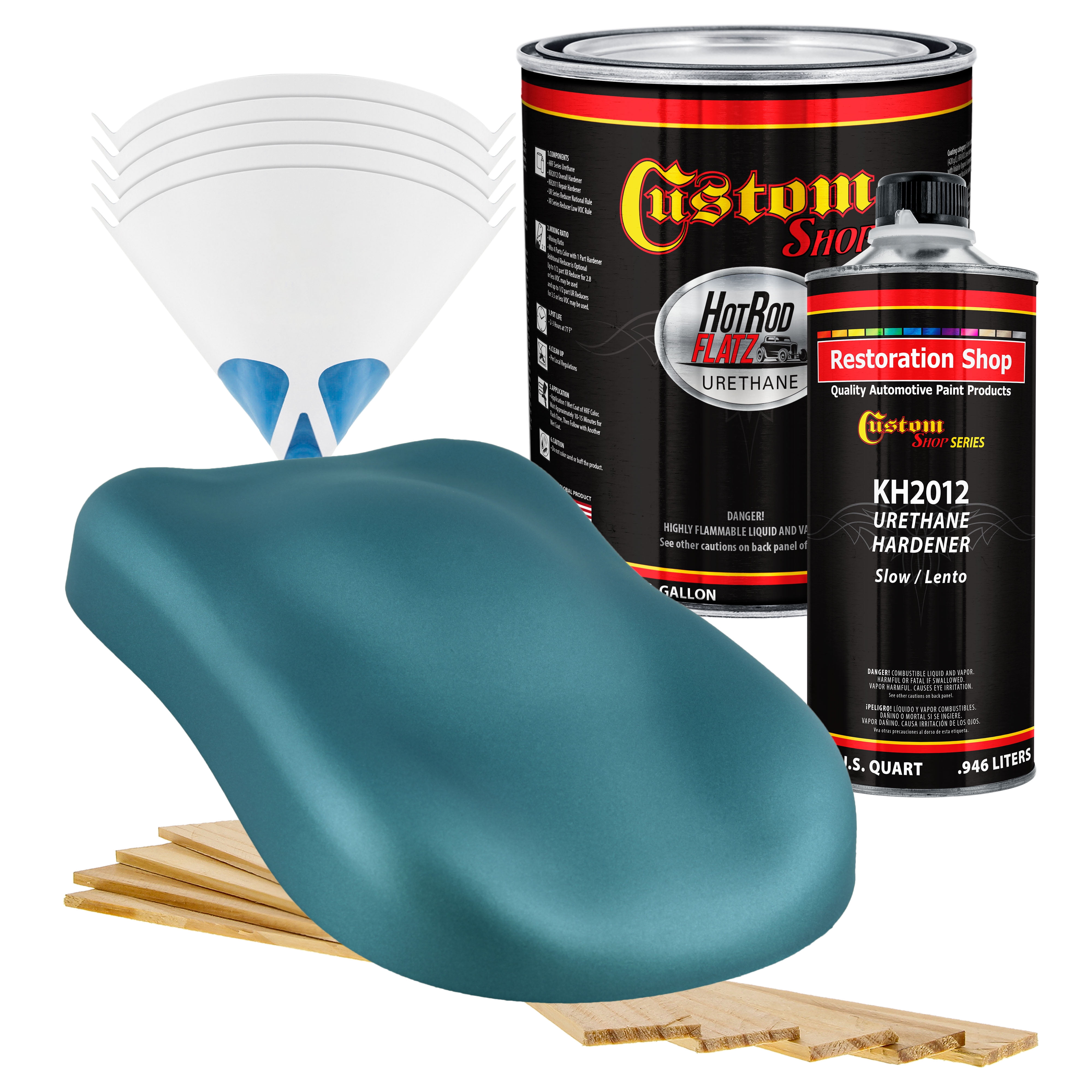 Custom Shop - Gulfstream Aqua Metallic - Hot Rod Flatz Flat Matte Satin ...