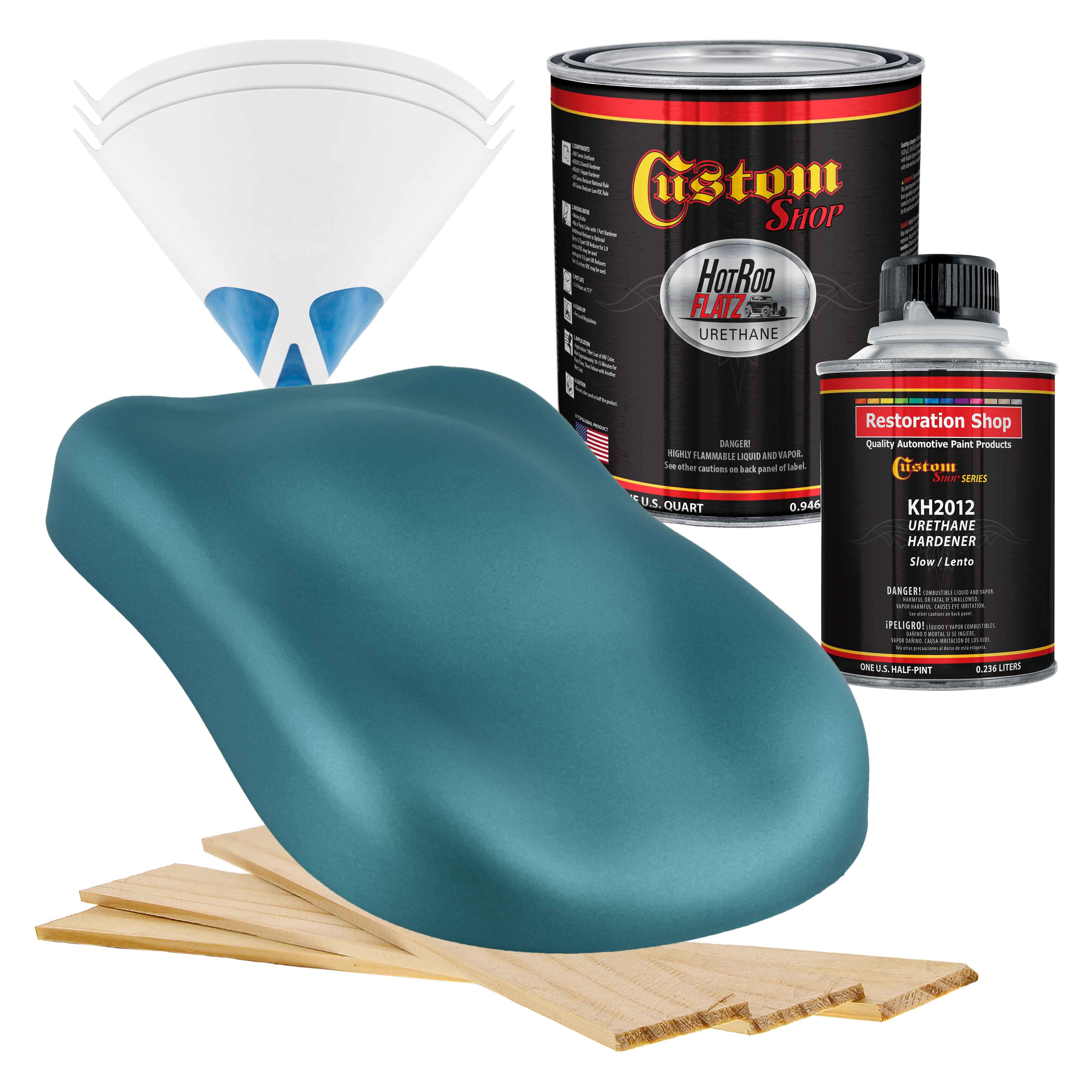 Custom Shop - Gulfstream Aqua Metallic - Hot Rod Flatz Flat Matte Satin ...