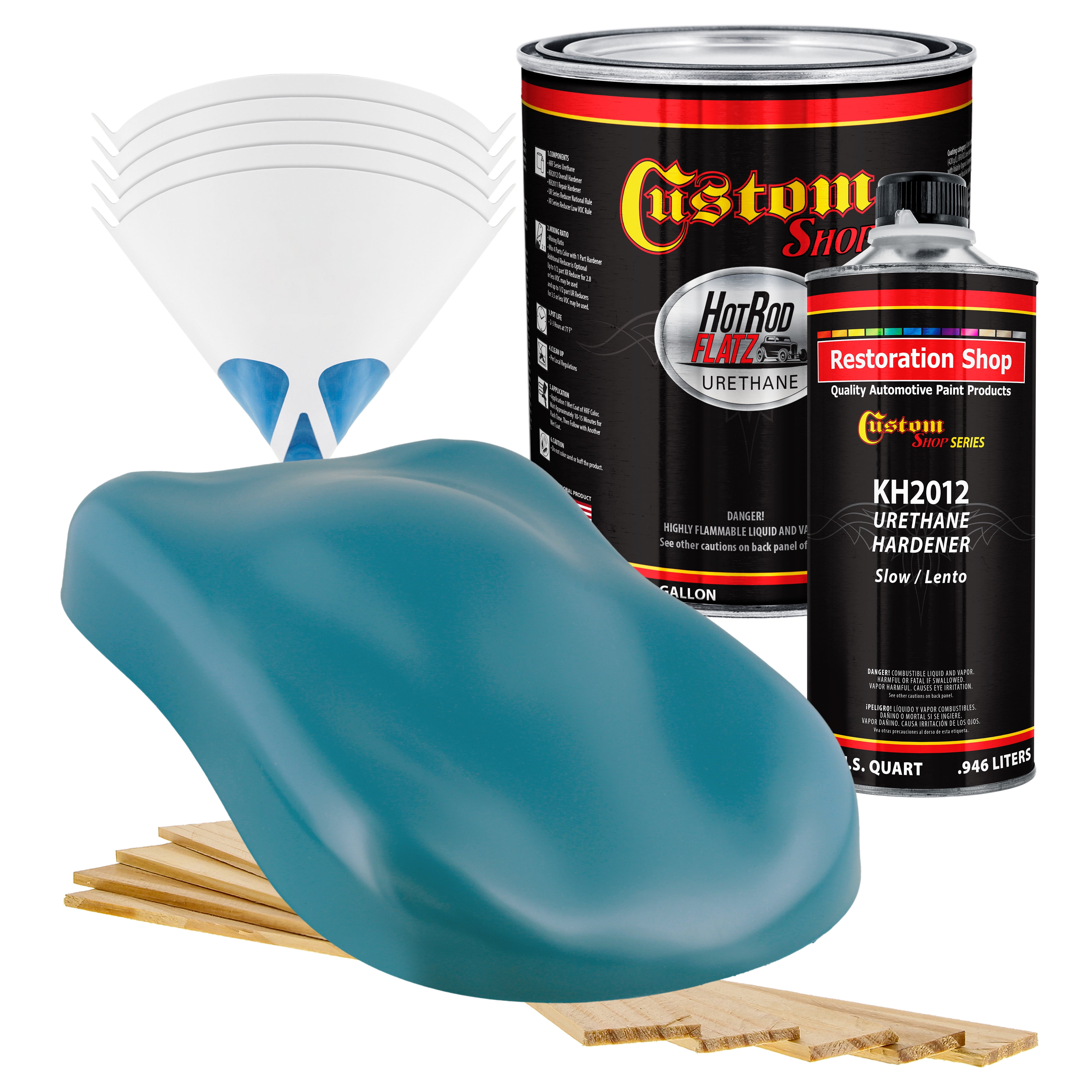 Custom Shop - Medium Blue - Hot Rod Flatz Flat Matte Satin Urethane ...