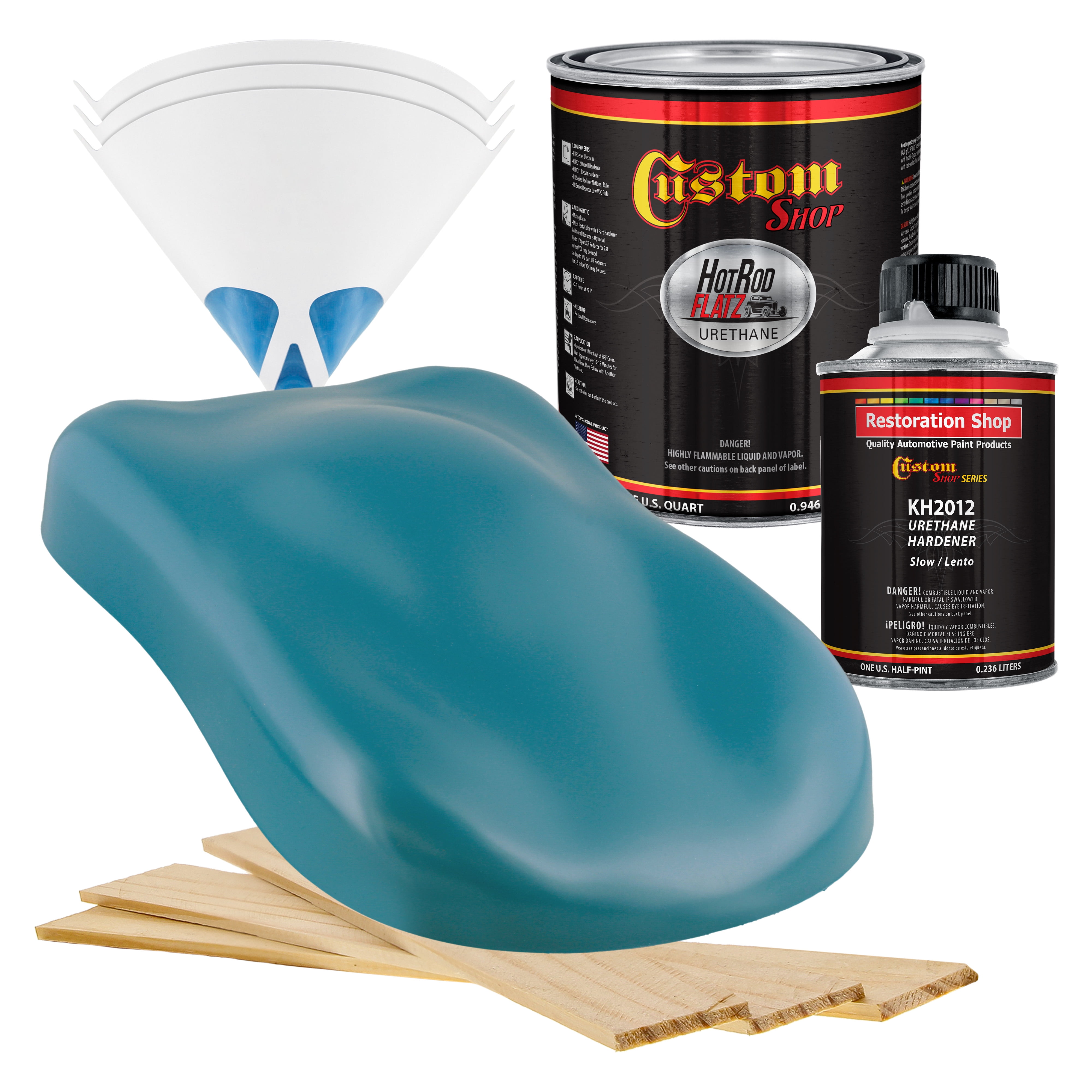 Custom Shop - Medium Blue - Hot Rod Flatz Flat Matte Satin Urethane ...