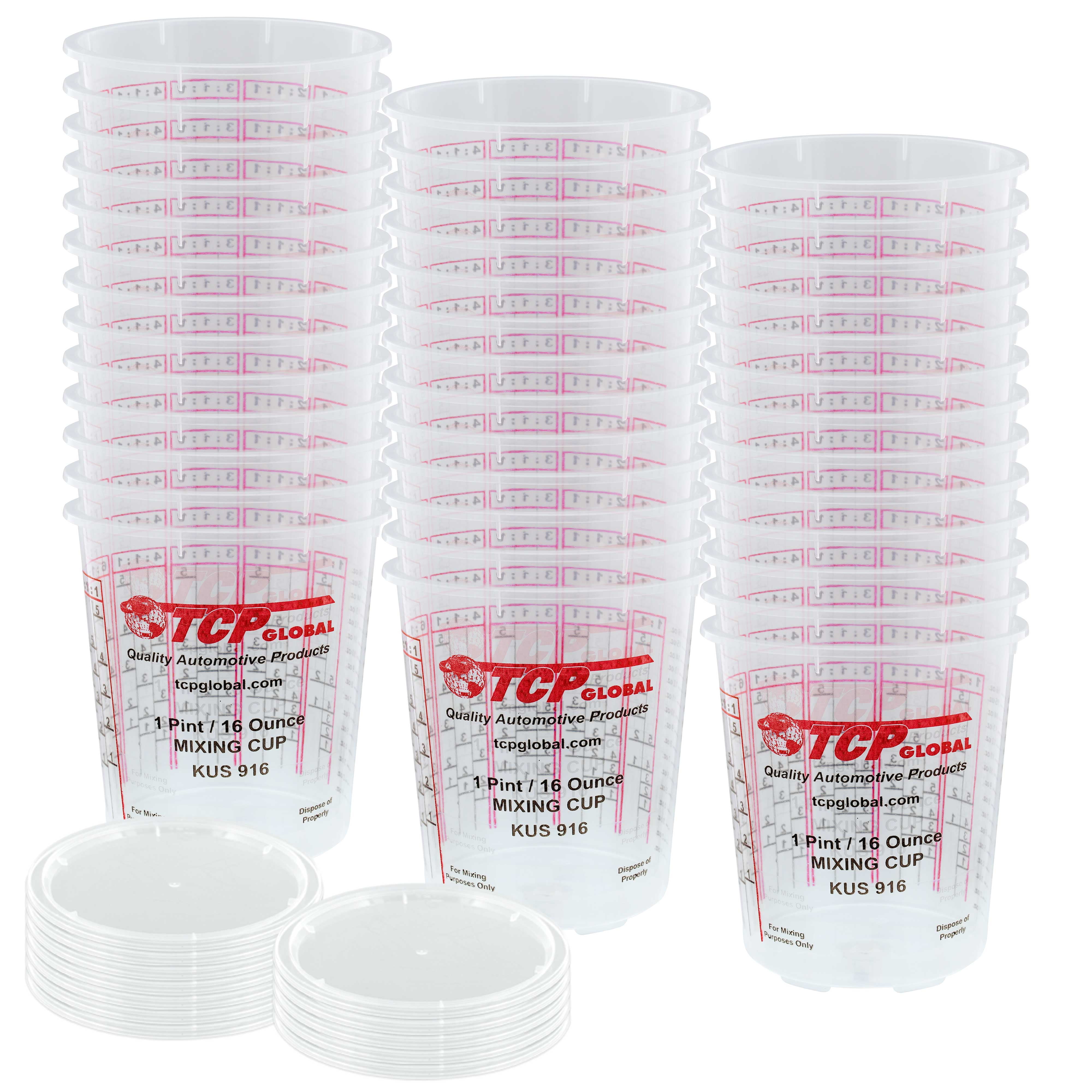 Custom Shop/TCP Global, 36-Pack Mix Cups - 16-Oz Volume Paint & Epoxy ...