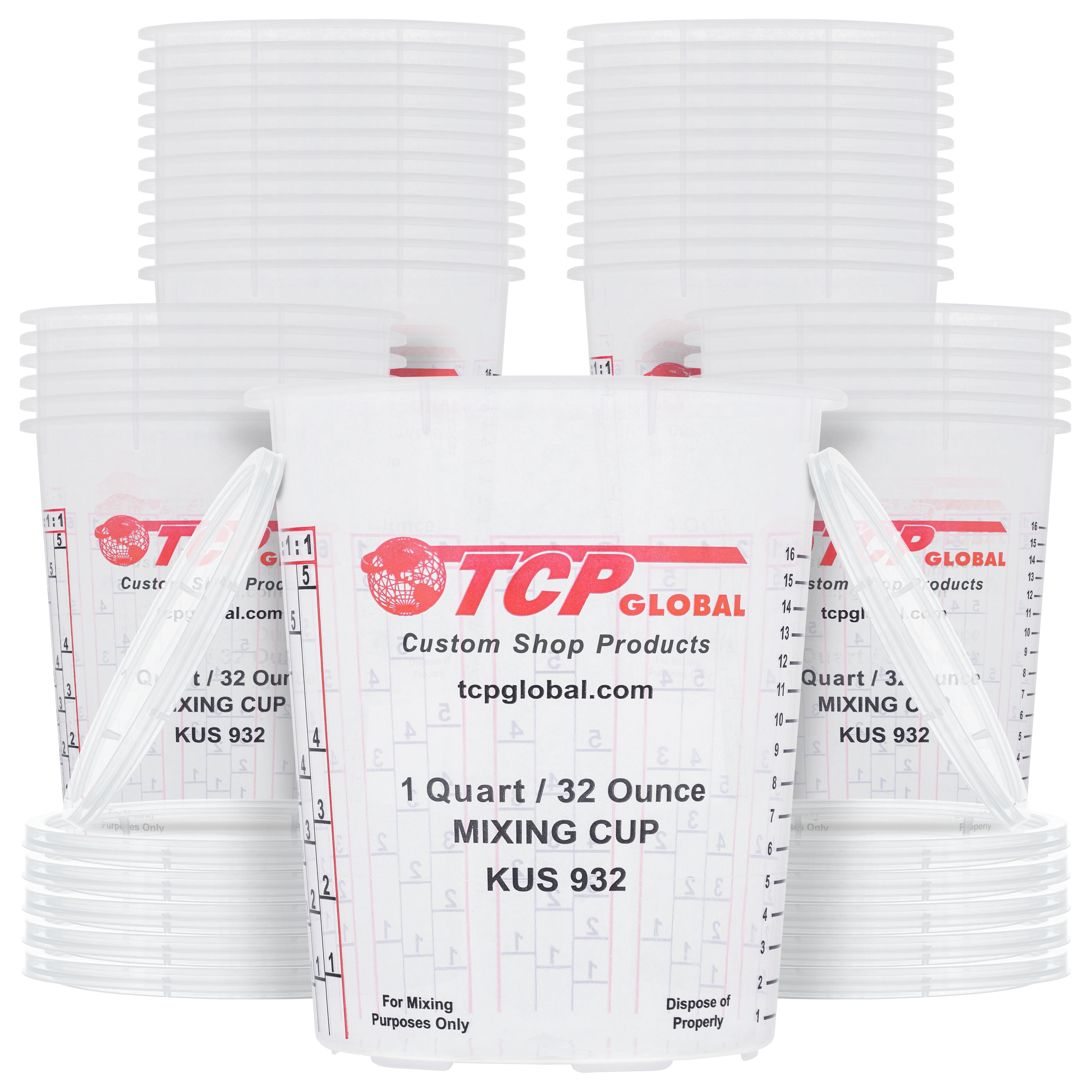 Custom Shop, Paint Mixing Cups, 32 Oz, Pack of 36 with Lids - Walmart.com