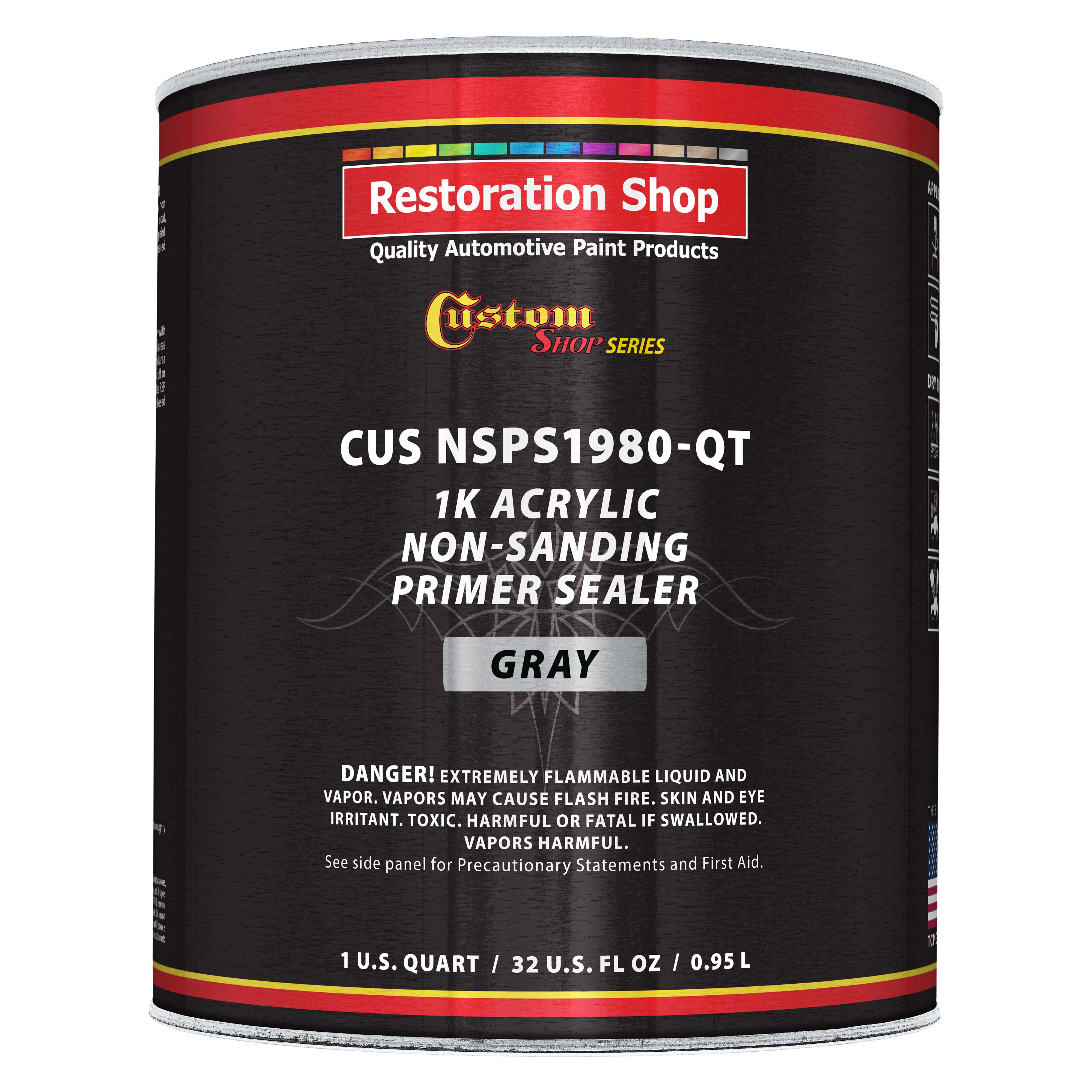Custom Shop Premium 1K Acrylic Non-Sanding Primer Sealer Paint, Color ...