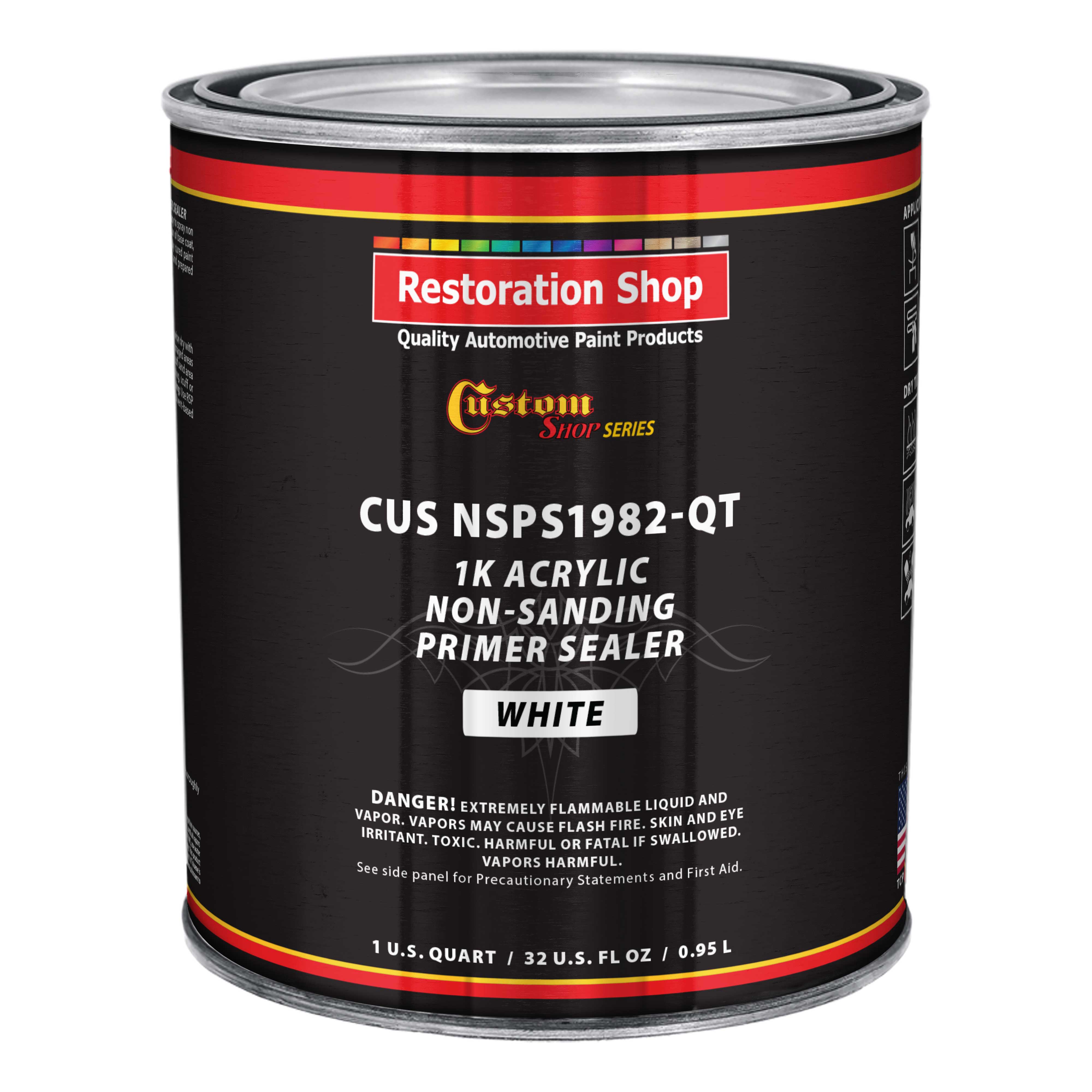 Custom Shop Premium 1K Acrylic Non-Sanding Primer Sealer Paint, Color ...