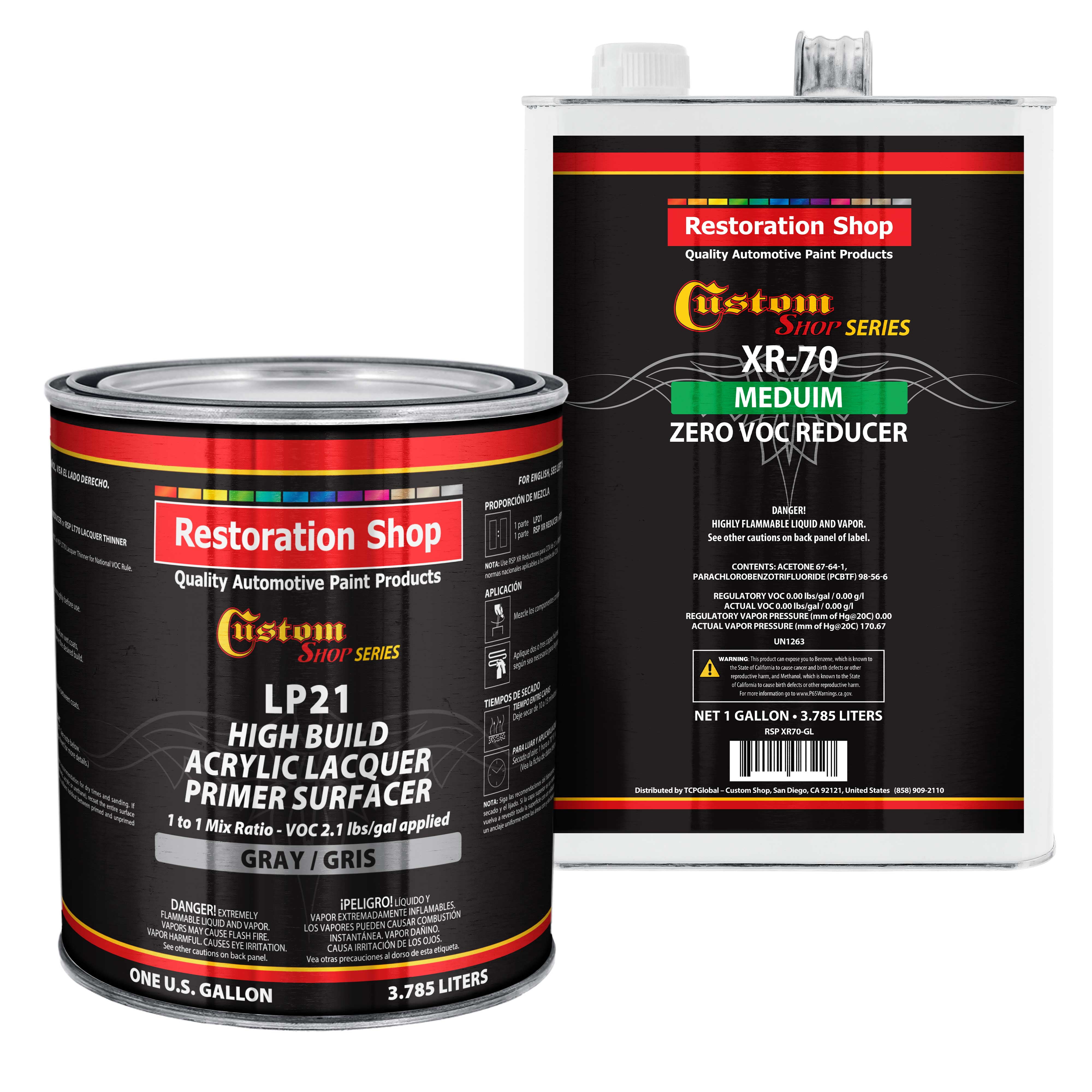 Custom Shop Premium High Build Acrylic Lacquer Primer Surfacer & 0 VOC ...