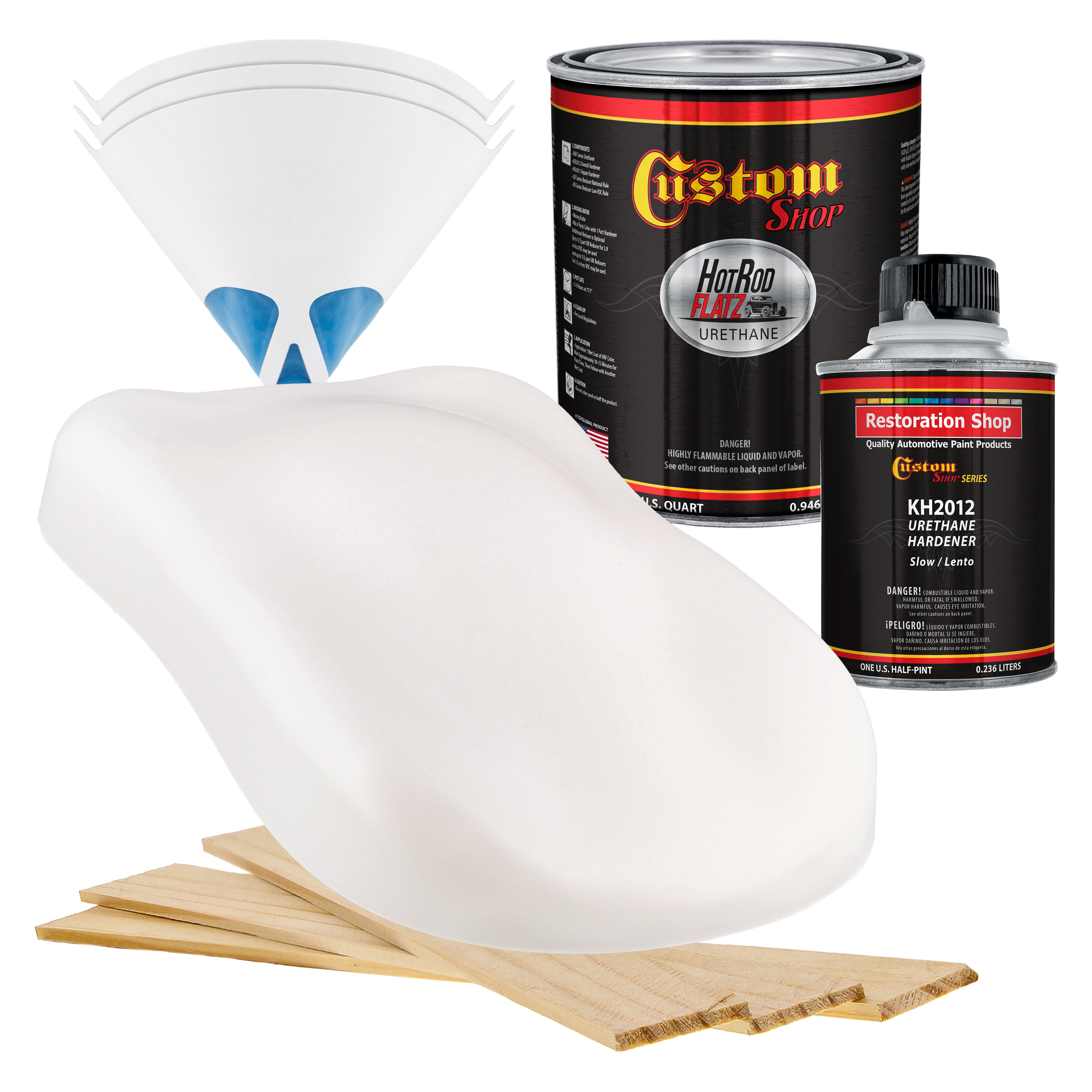 Custom Shop - Pure White - Hot Rod Flatz Flat Matte Satin Urethane Auto ...