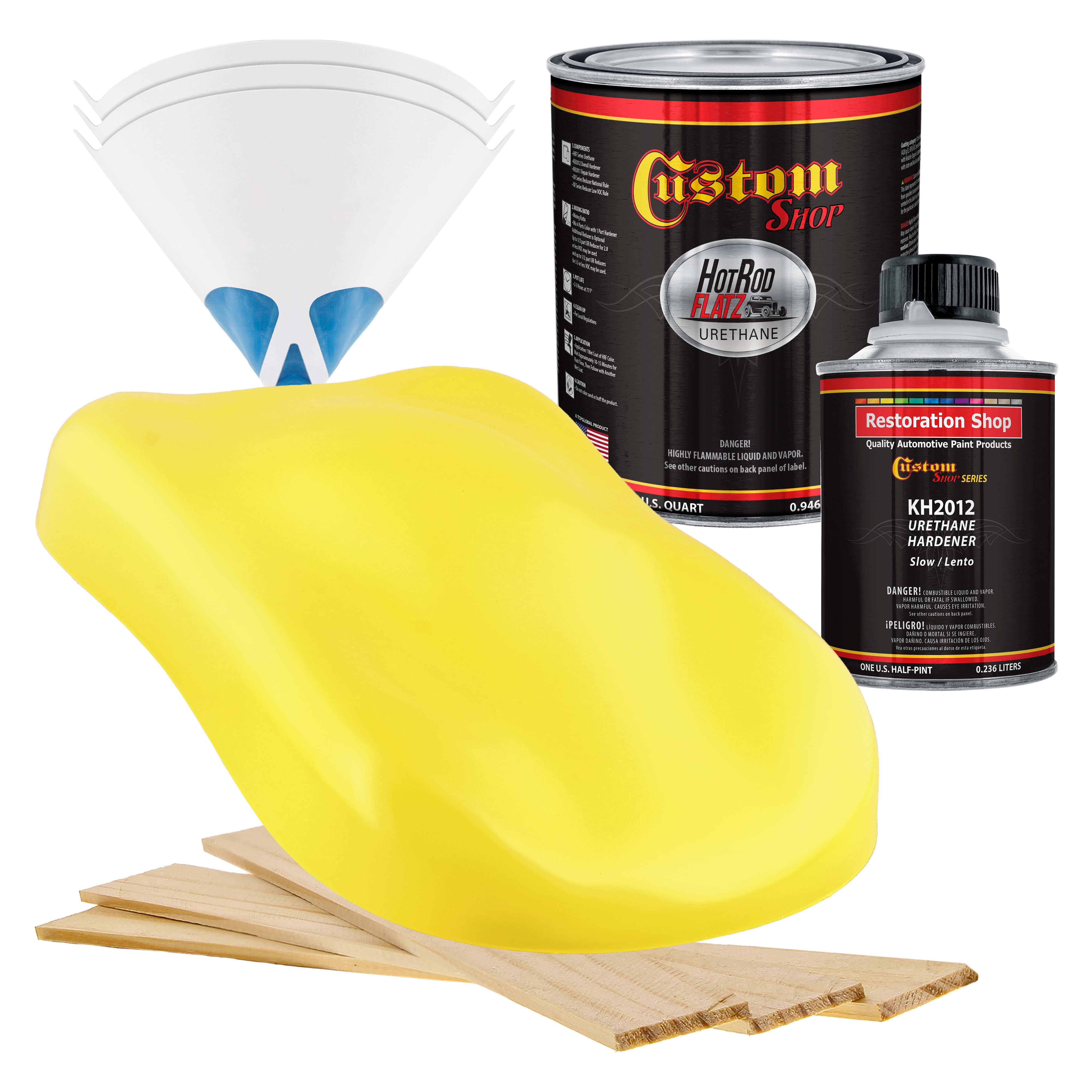 Custom Shop - Rally Yellow - Hot Rod Flatz Flat Matte Satin Urethane ...