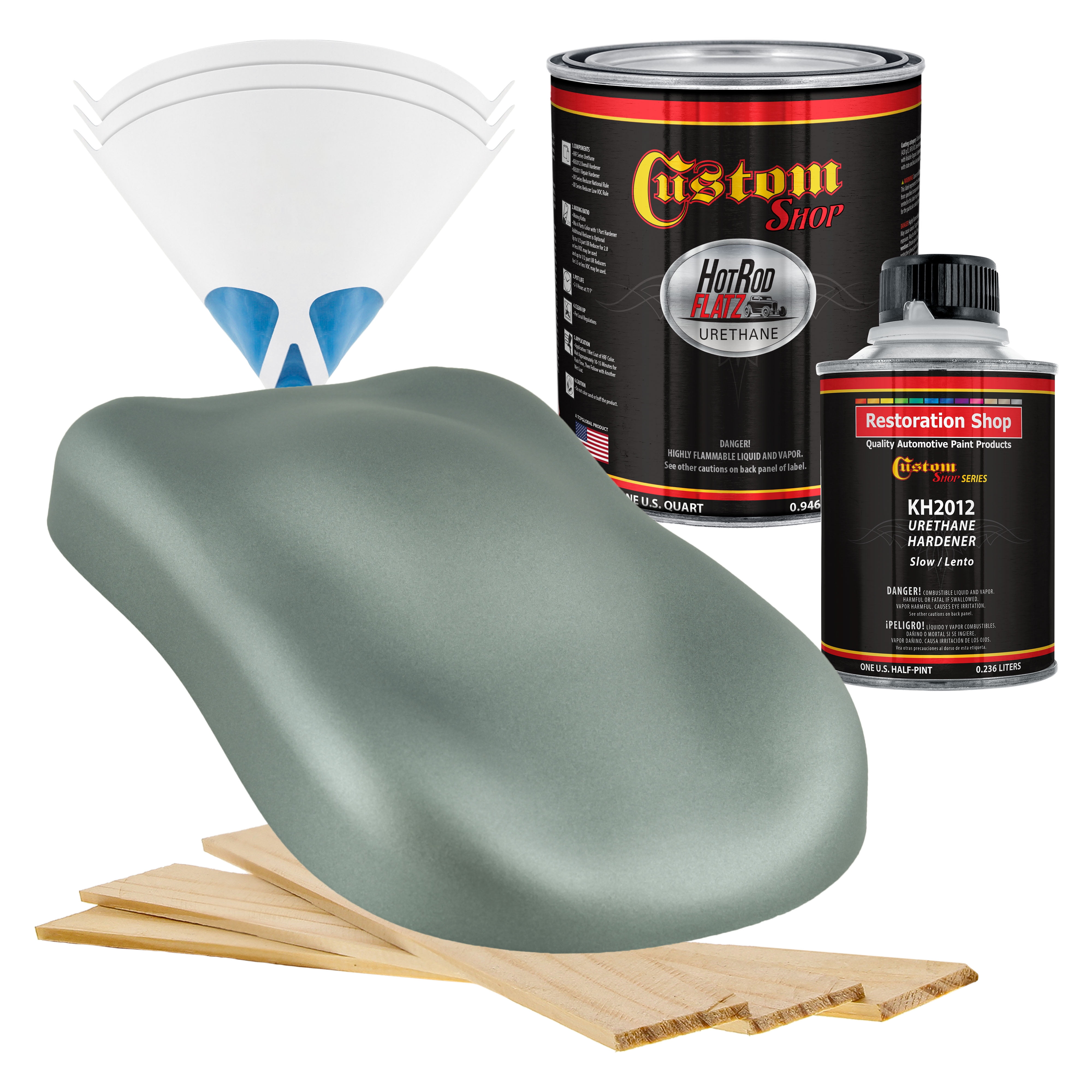 Custom Shop - Slate Green Metallic - Hot Rod Flatz Flat Matte Satin ...
