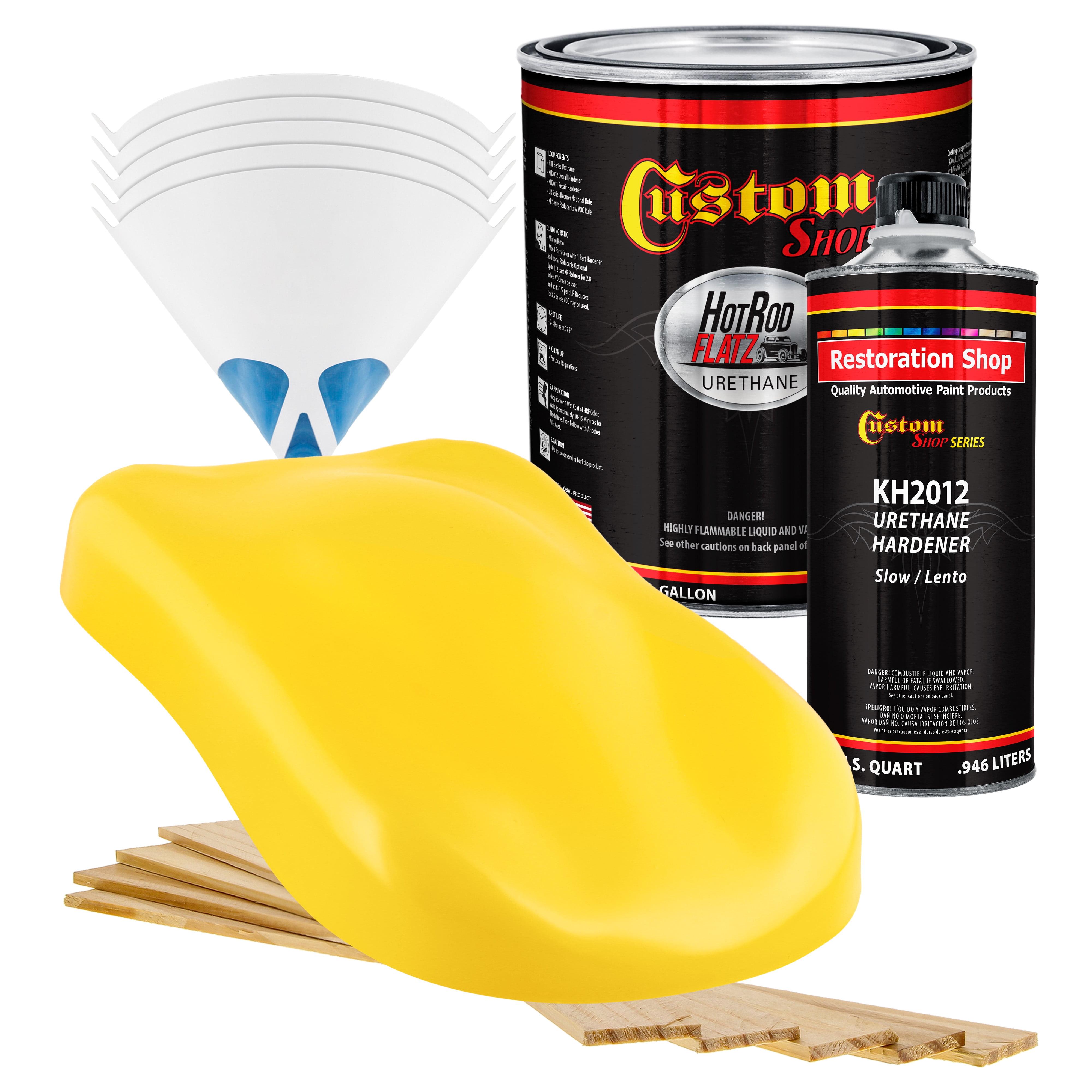 Custom Shop - Sunshine Yellow - Hot Rod Flatz Flat Matte Satin Urethane ...