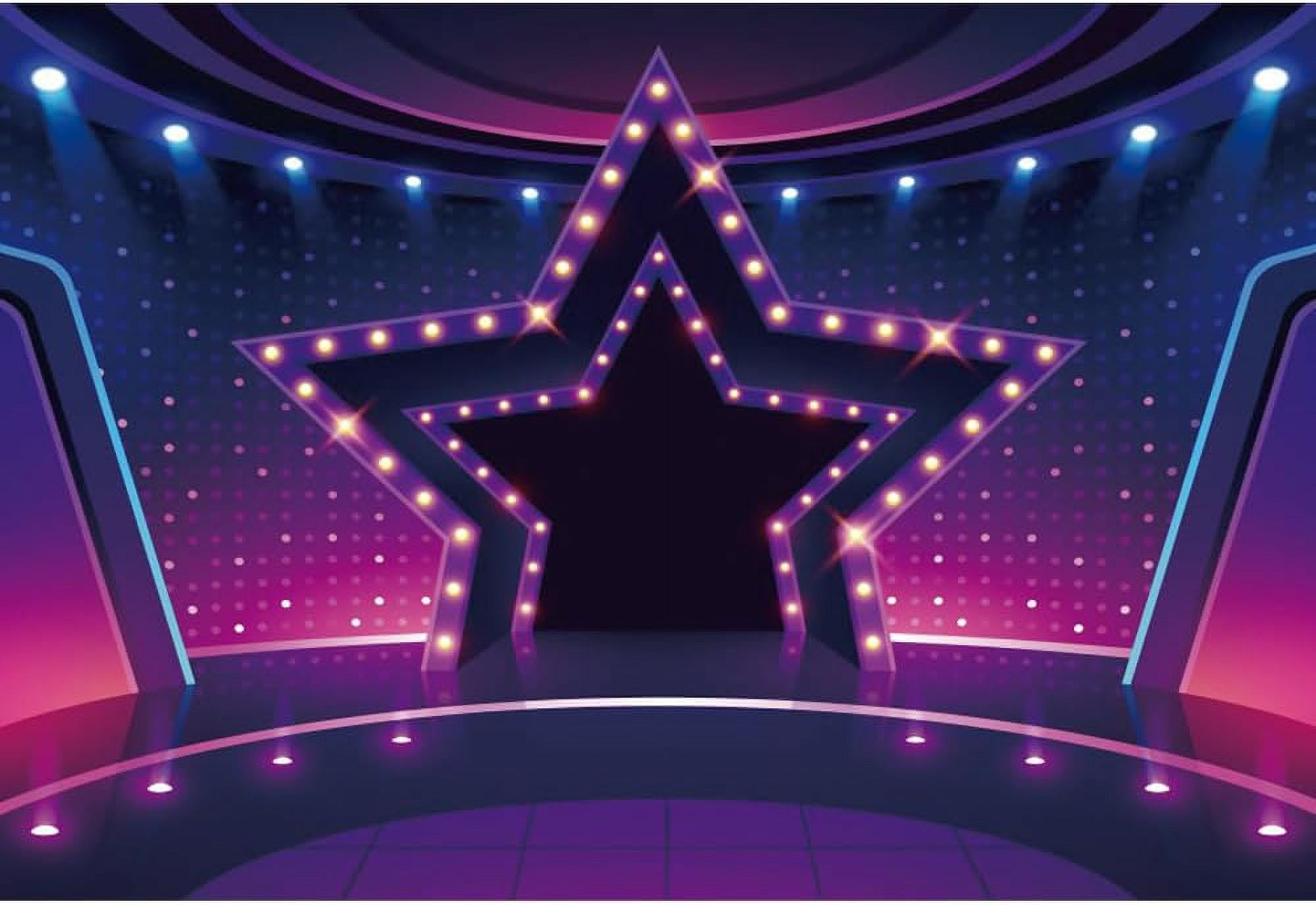 Custom Show Stage Backdrop 8x6ft Fabric Talk Show Backdrop Rockstar ...