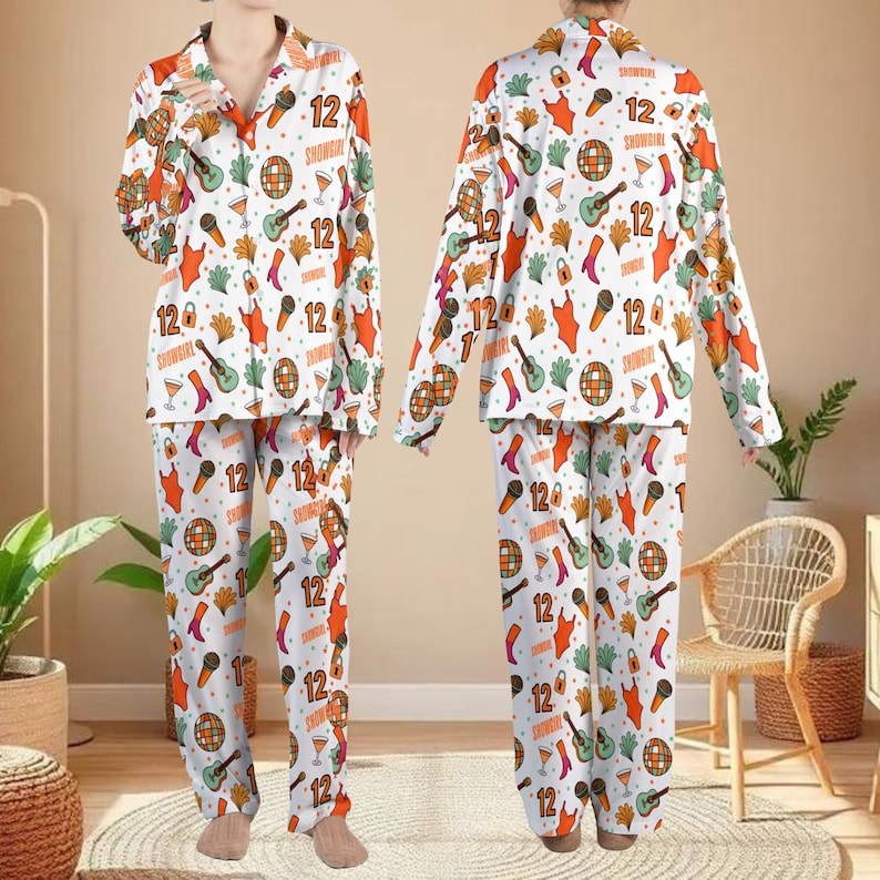 Custom Showgirl Satin Pajamas, Disco Cowgirl Sleepwear, Group Matching ...