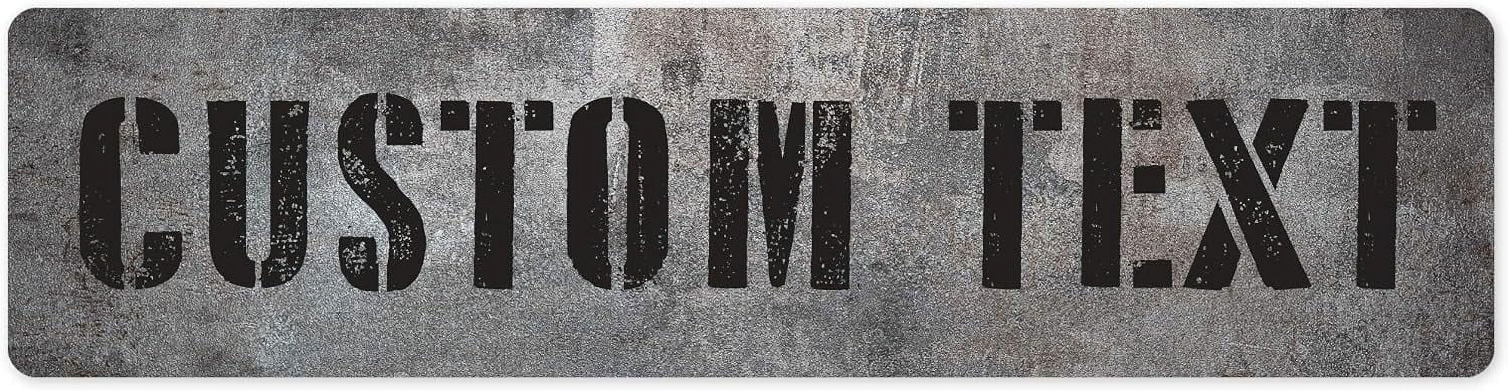 Custom Sign, Custom Street Sign, 11 Font Colors, 13 Font Styles, 4 Hole ...