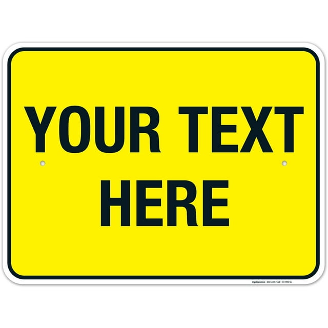 Custom Sign, Personalized Metal Signs, Customize for Office, Business ...