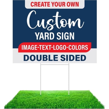Anley Custom Yard Sign with Stake - Personalized Blank Yard Sign ...