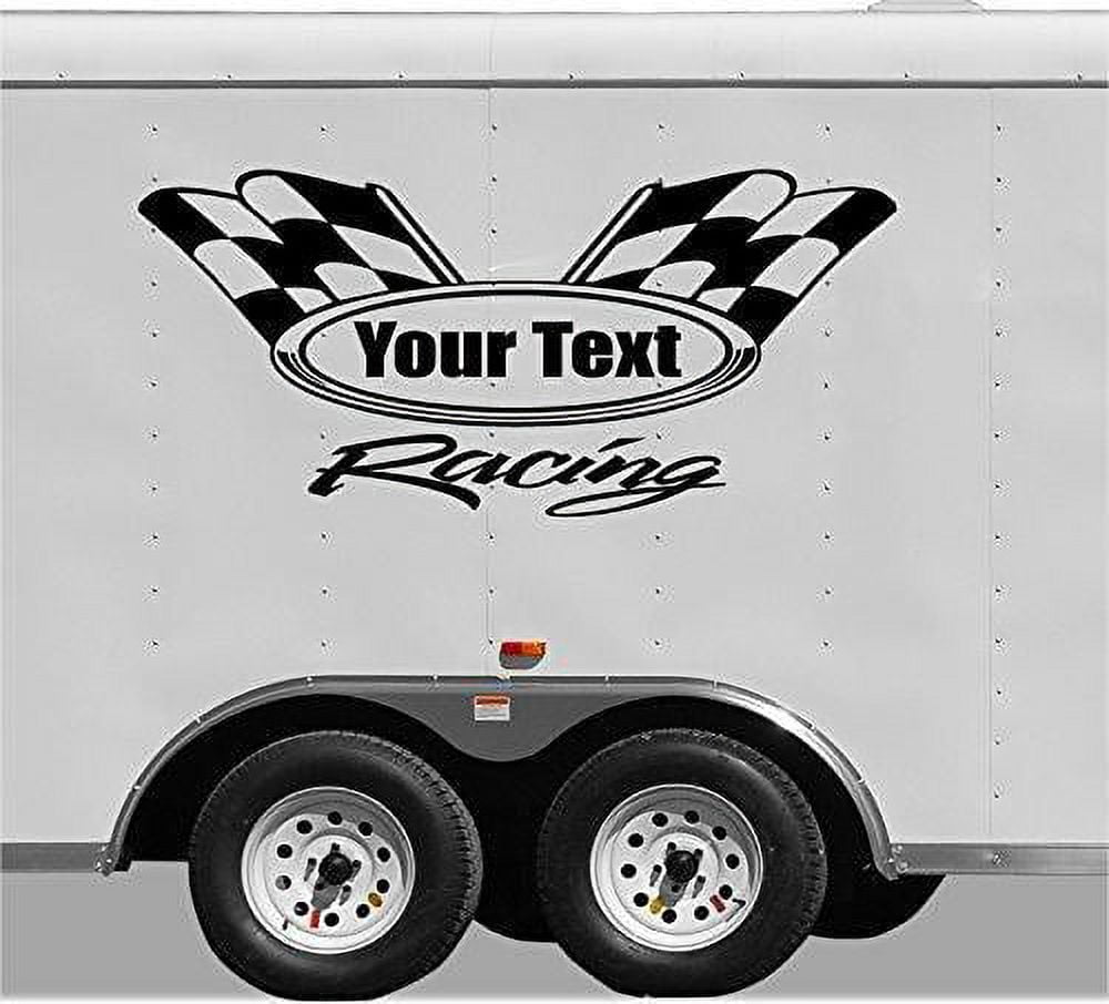 Custom Sign Your Team Name Racing Trailer Decals Stickers Mural ...