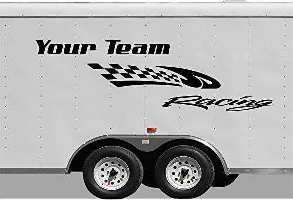 Custom Sign Your Team Name Racing Trailer Decals Stickers Mural ...