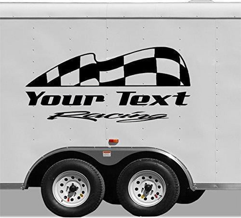 Custom Sign Your Team Name Racing Trailer Decals Stickers Mural ...