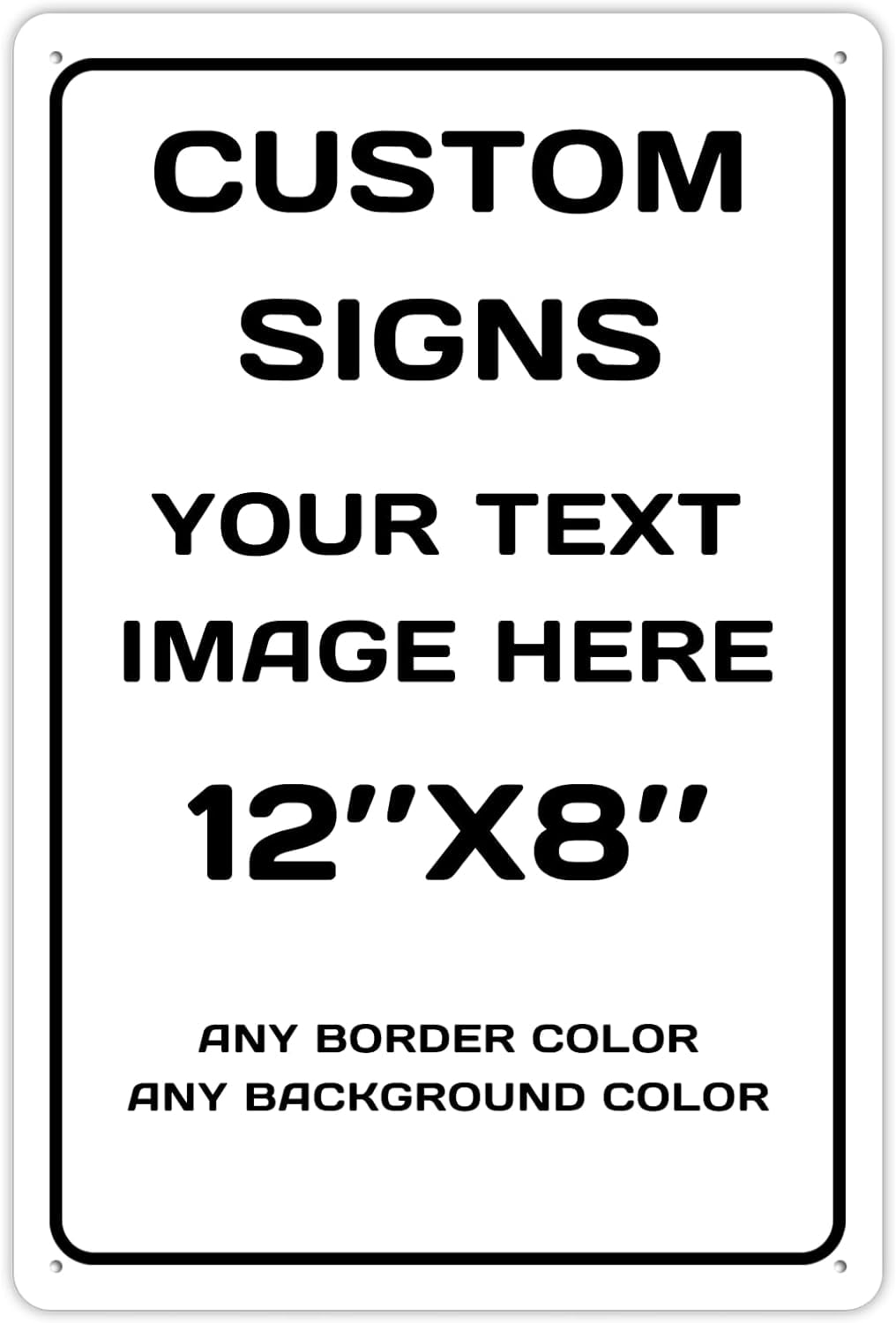 Custom Signs Outdoor Metal 16x12 Personalized Rust-Proof Entrance Signs, Garden Signs, Hazard ...