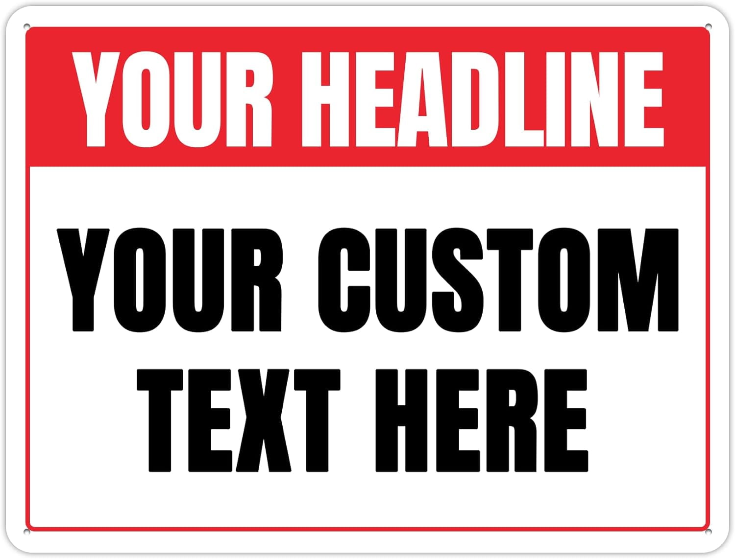 Custom Signs Outdoor Metal 16x12 Personalized Rust-Proof Entrance Signs ...