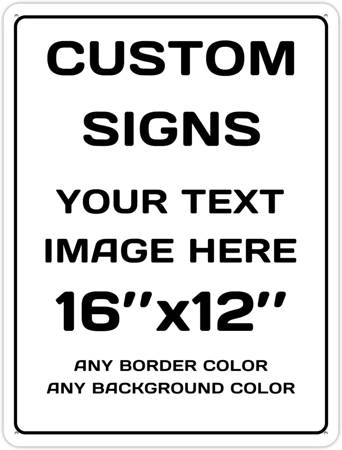 Custom Signs Outdoor Metal 16x12 Personalized Rust-Proof Entrance Signs, Garden Signs, Hazard ...
