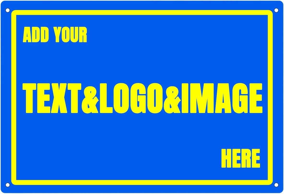 Custom Signs Outdoor Metal Sign - 12 x 8 Personalized Aluminum Rust ...