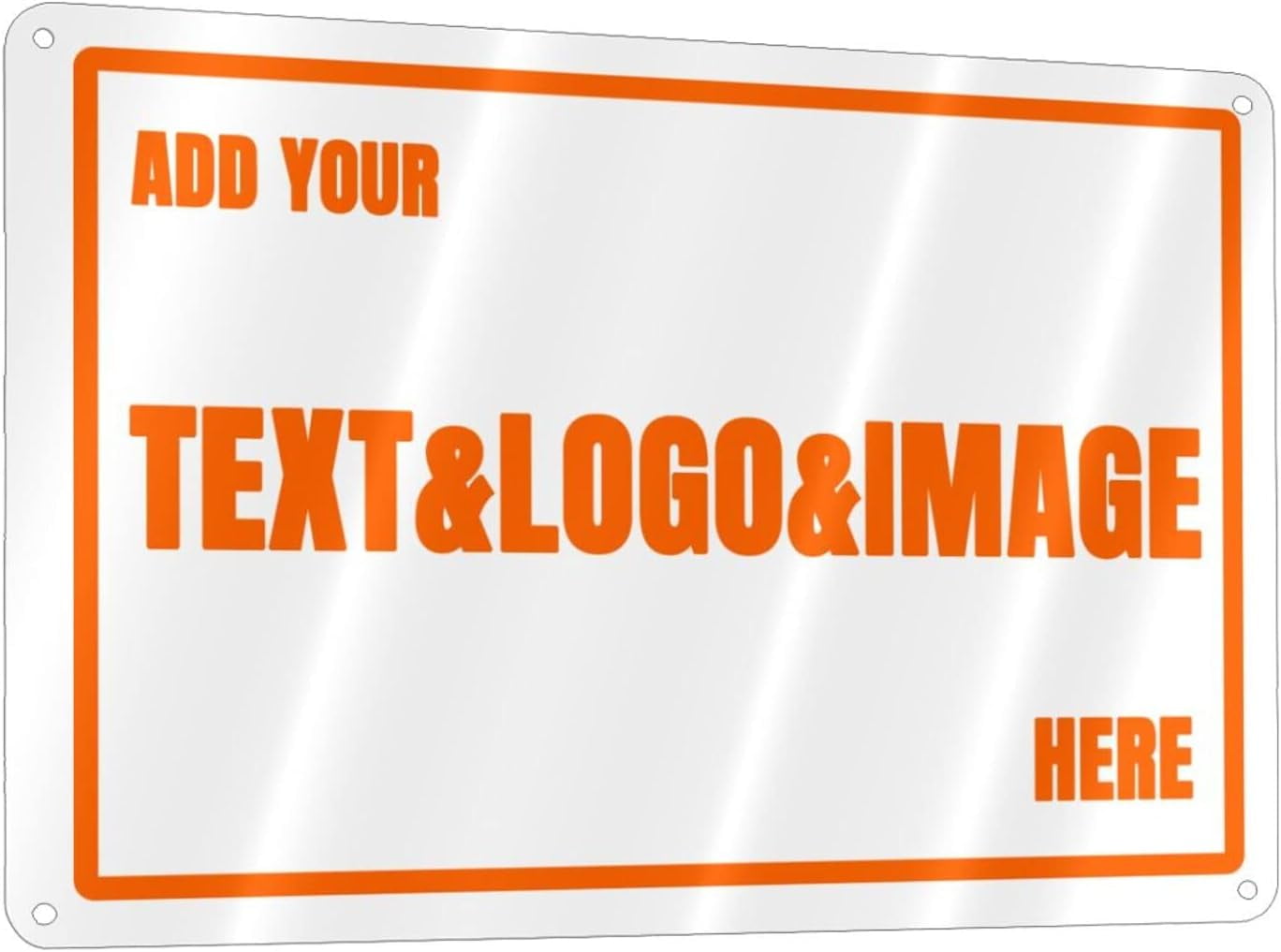 Custom Signs Outdoor Metal Sign - 12 x 8 Personalized Aluminum Rust ...