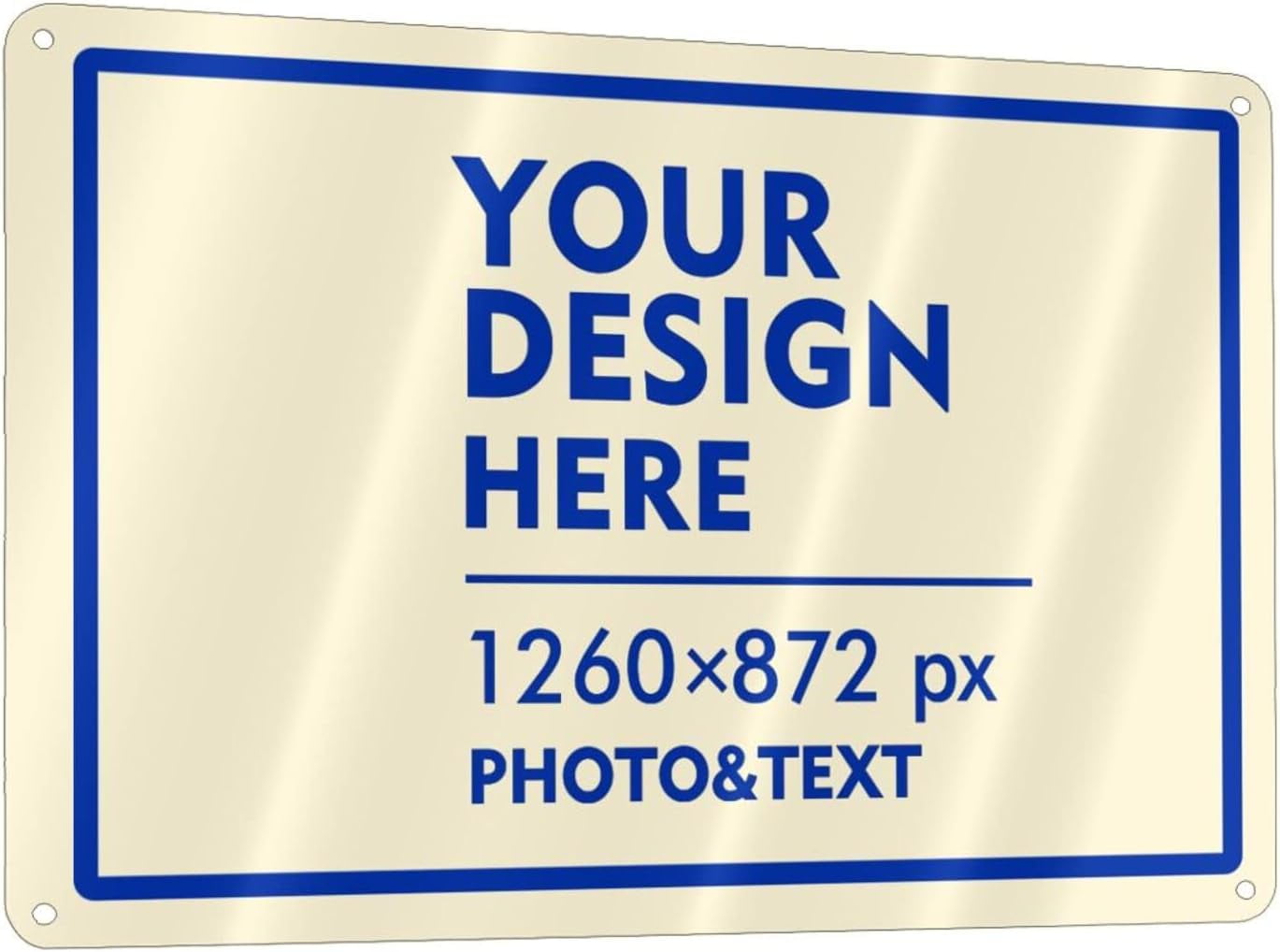 Custom Signs Outdoor Metal Sign - 12 x 8 Personalized Aluminum Rust ...