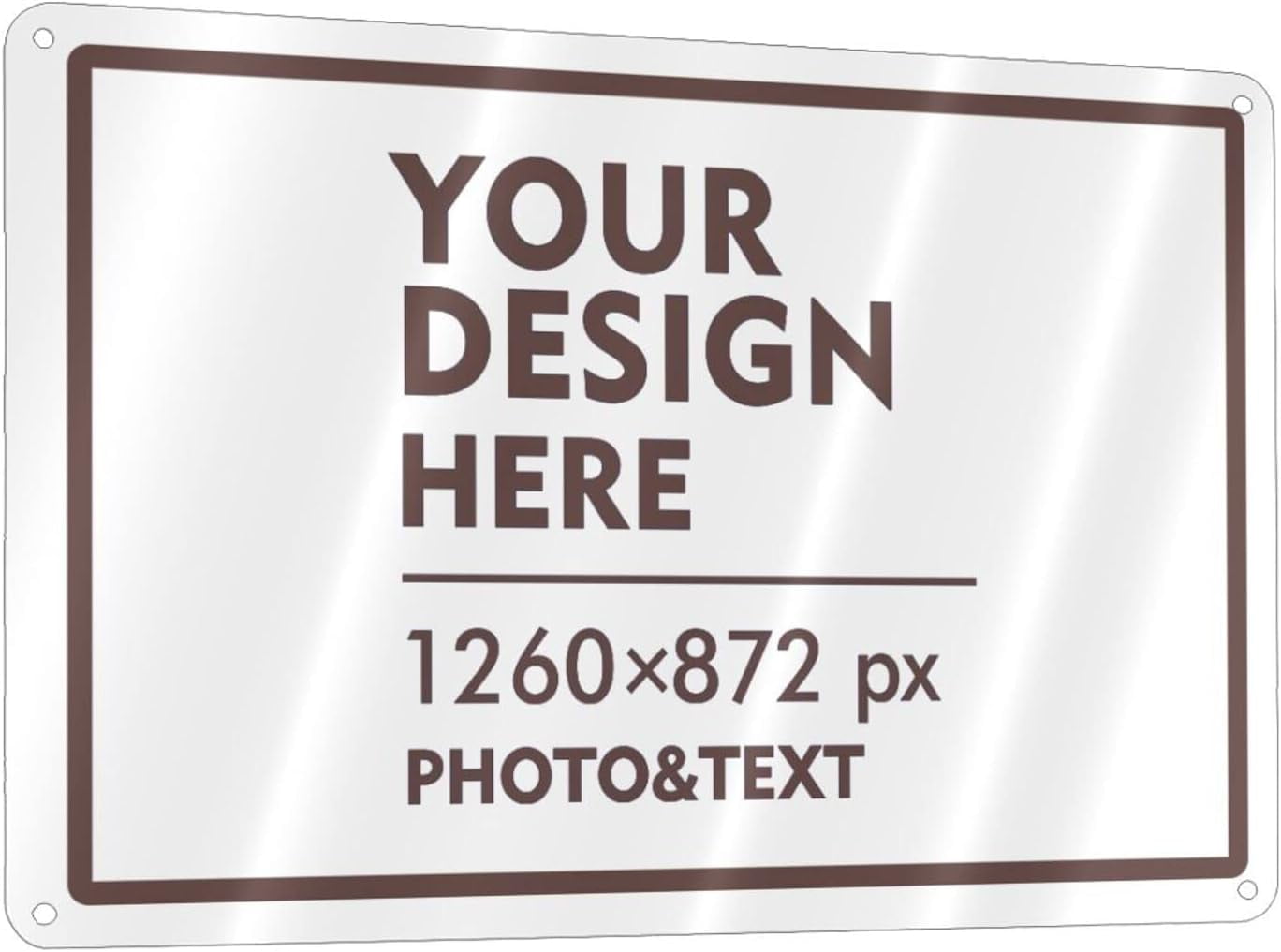 Custom Signs Outdoor Metal Sign - 12 x 8 Personalized Aluminum Rust ...